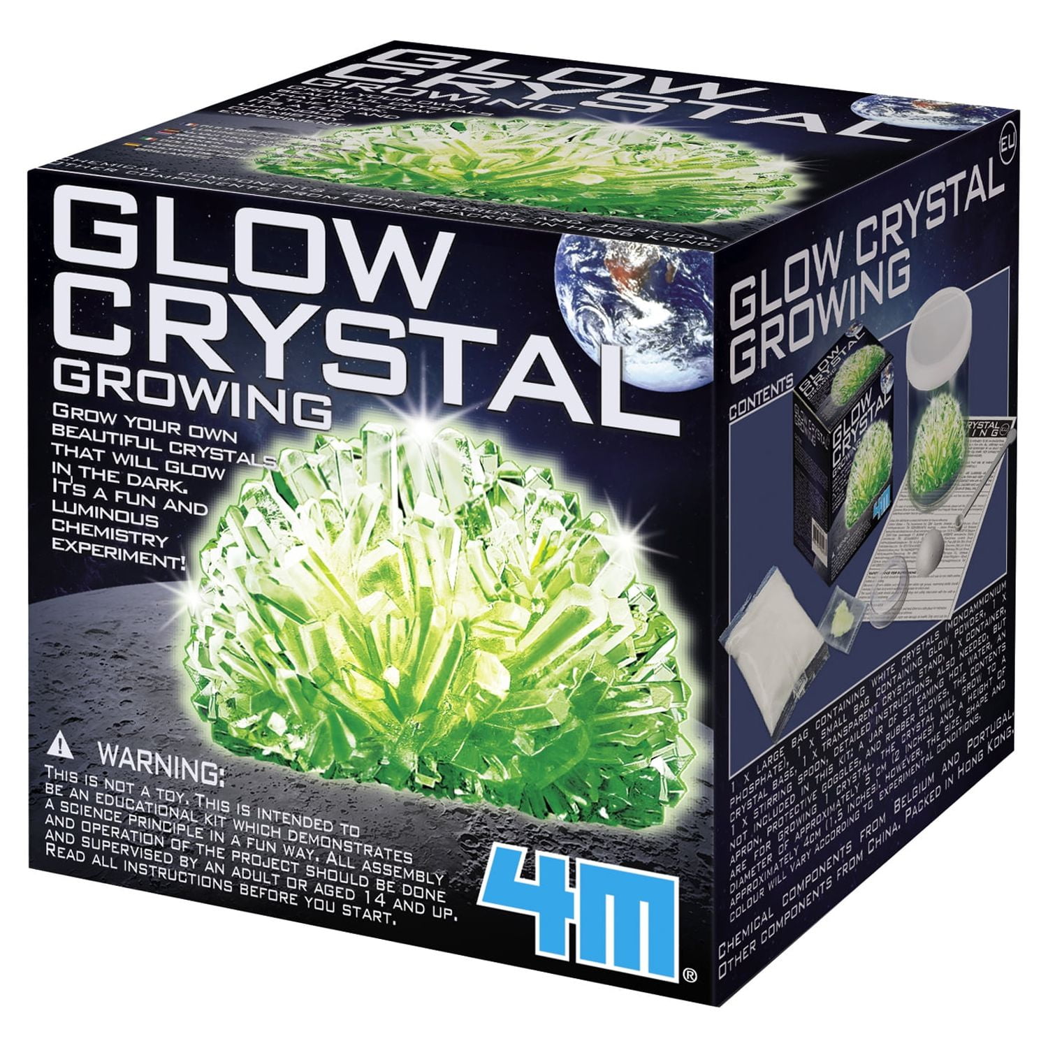 4M Glow Crystal 4M Glow Crystal Growing Kit - Walmart.com