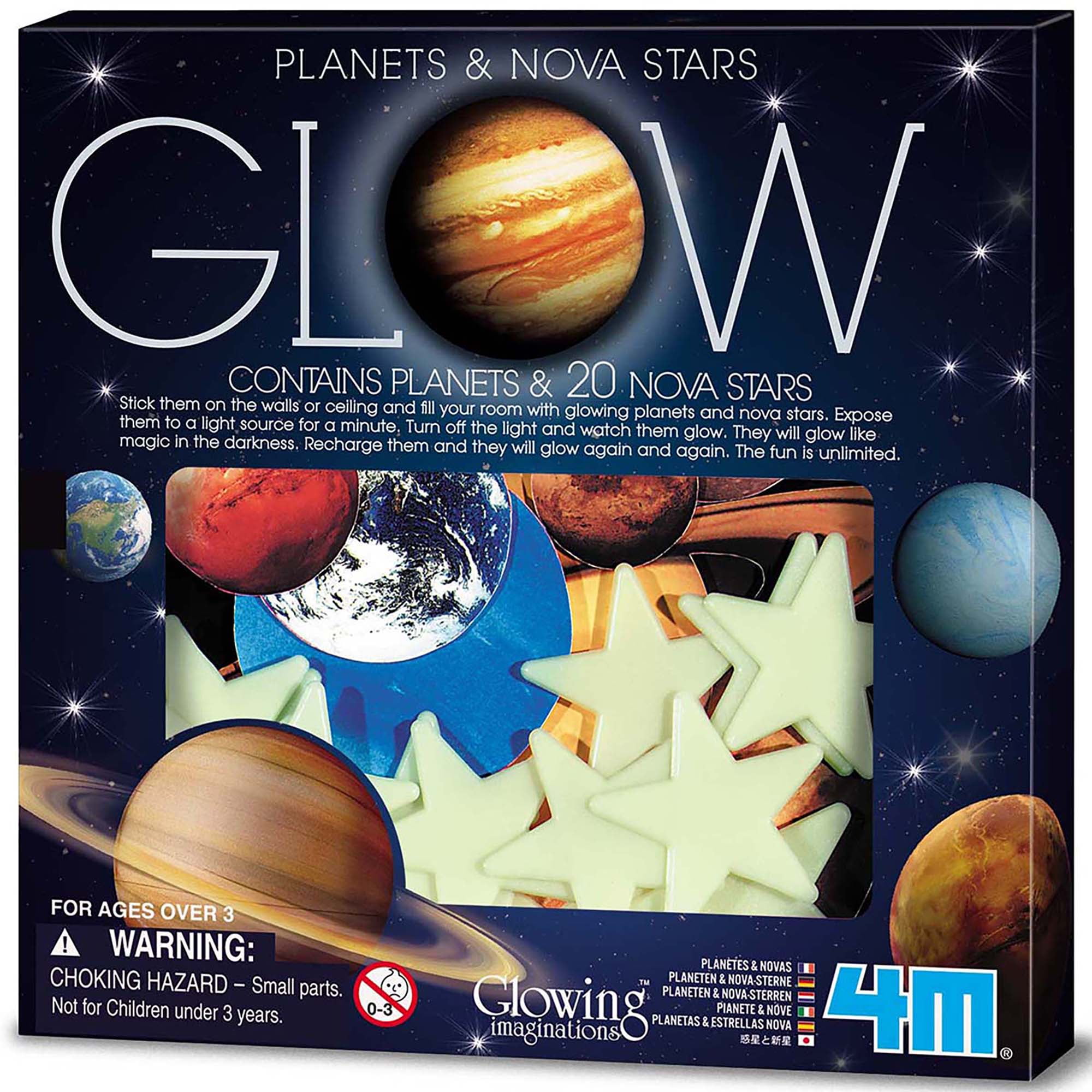 4M: Glow: Planets & Nova Star - 20 Glow-In-The-Dark Wall & Ceiling ...