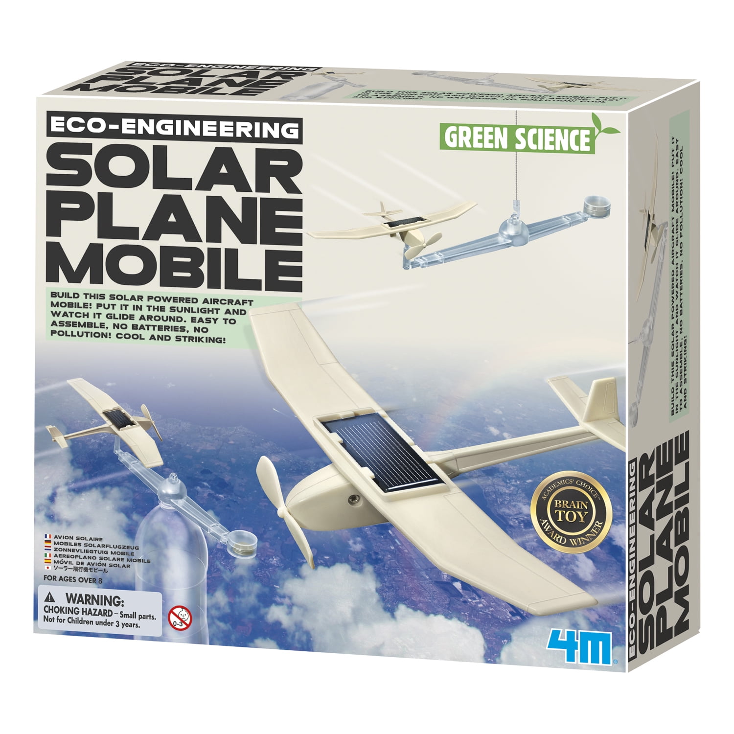 4M Green Science Eco-Engineering Solar Plane Mobile Kit - Walmart.com