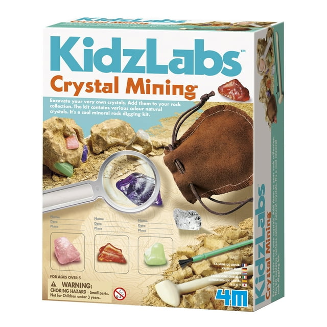 4M KidzLabs Crystal Mining Kit Crystal Lab Science Set - Walmart.com