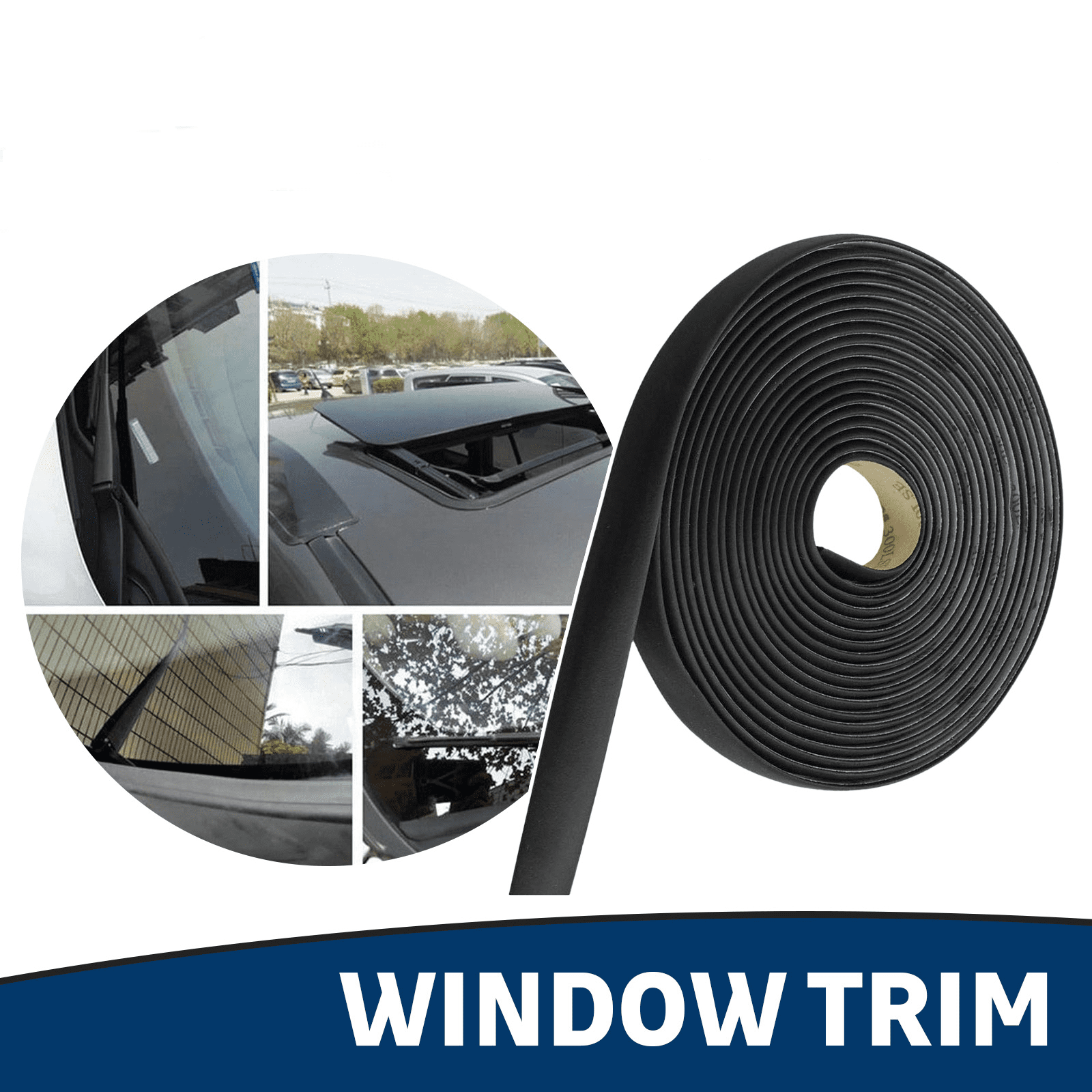 4M Rubber Seal Strip Car Front Rear Side Window Edge Moulding ...