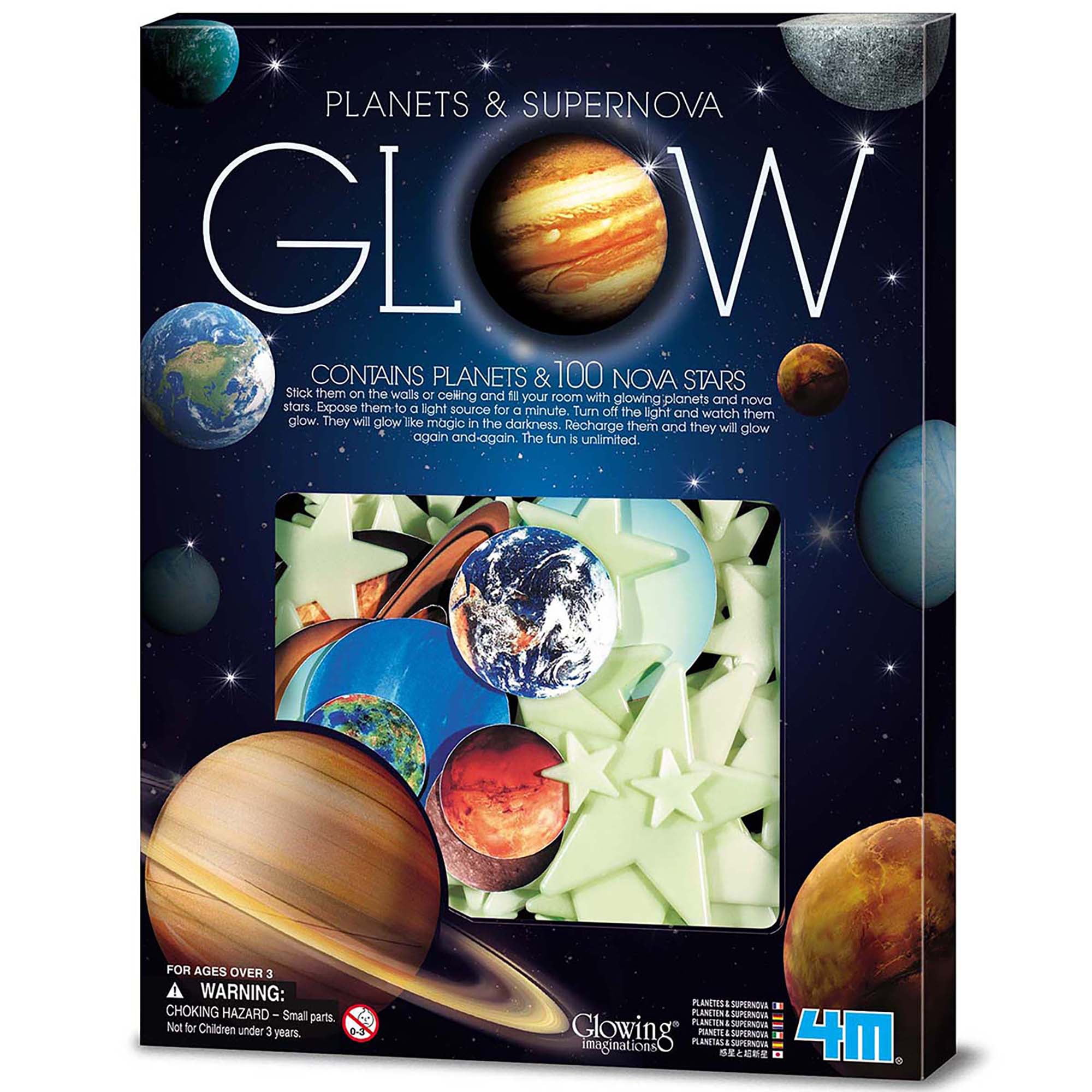 4M: Glow: Planets & Supernova - 100 Glow-In-The-Dark Wall & Ceiling ...