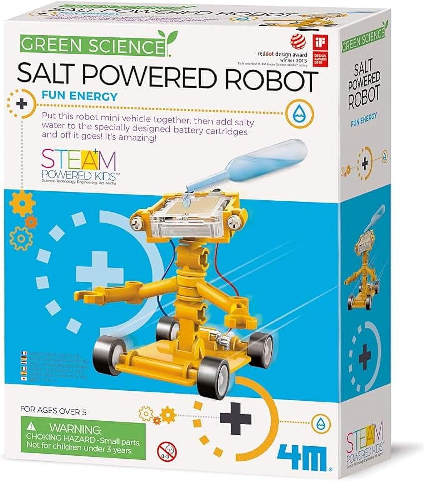 4M Toysmith, Green Science Salt Water Powered Robot Kit, STEAM Powered ...
