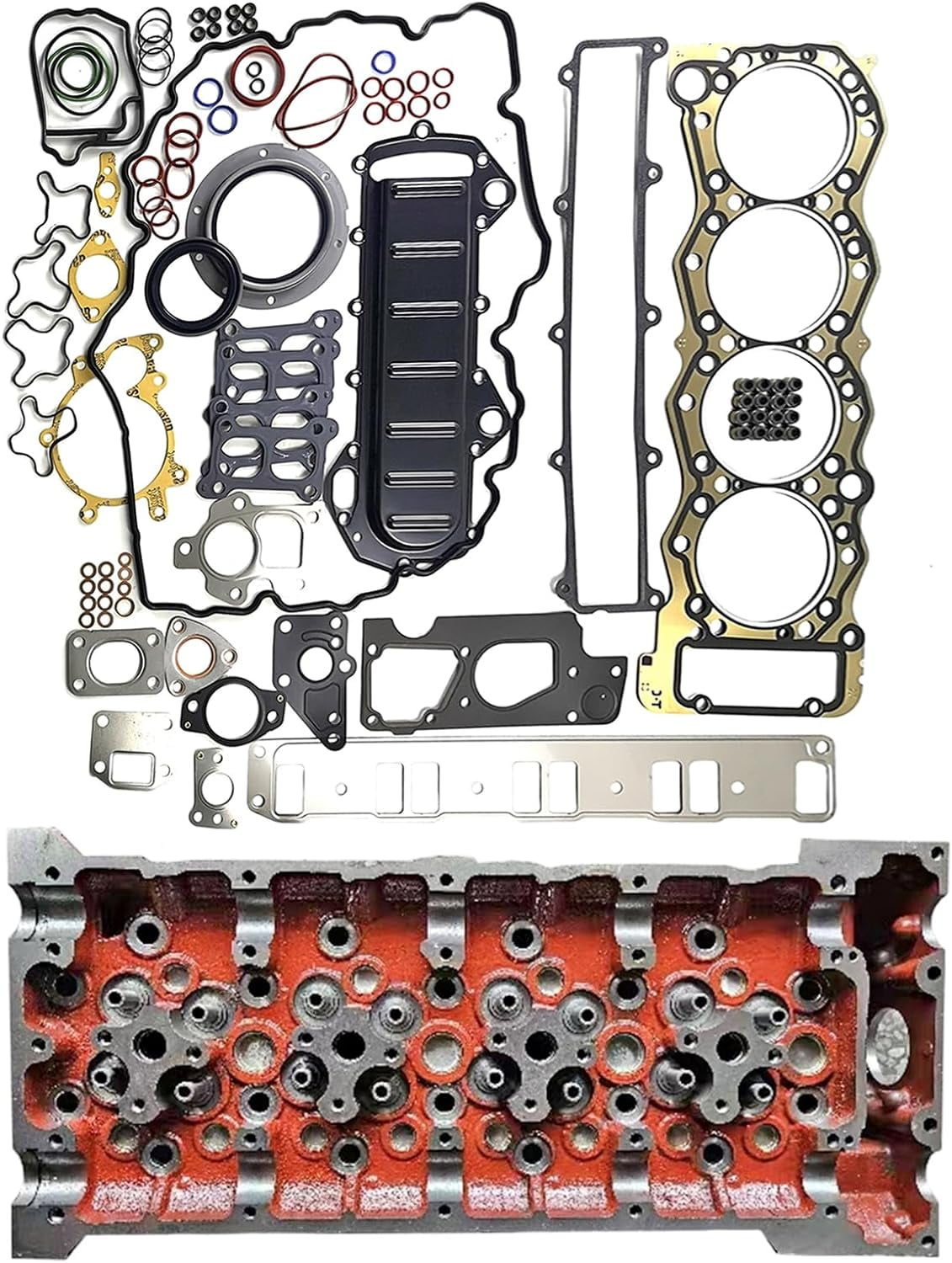 4M50 Cylinder head + 1 Set Full Gasket Kit For Mitsubishi 4M50 4M50T ...