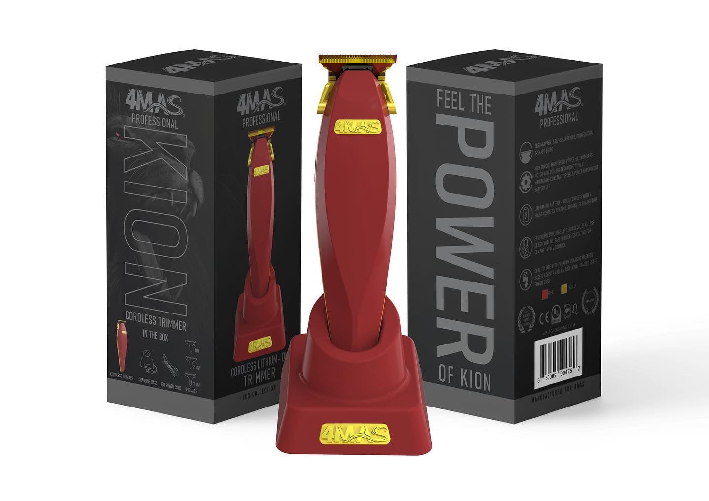 4MAS Kion 2.0 Trimmer - Professional, Zero-Gapped, Cordless, Lithium ...