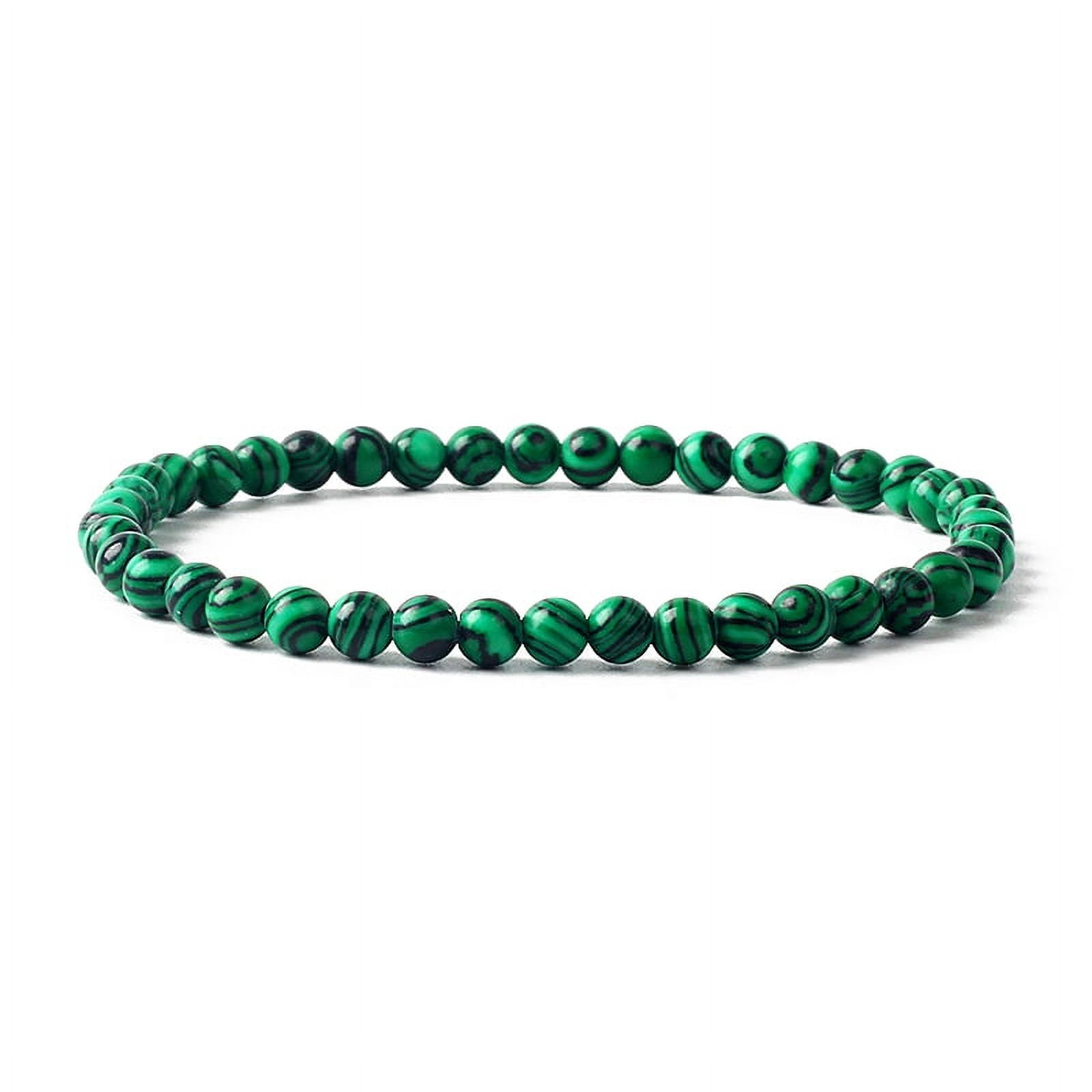 4MM Blue Crystal Tiny Beads Bracelets For Women Green Bead Natural ...