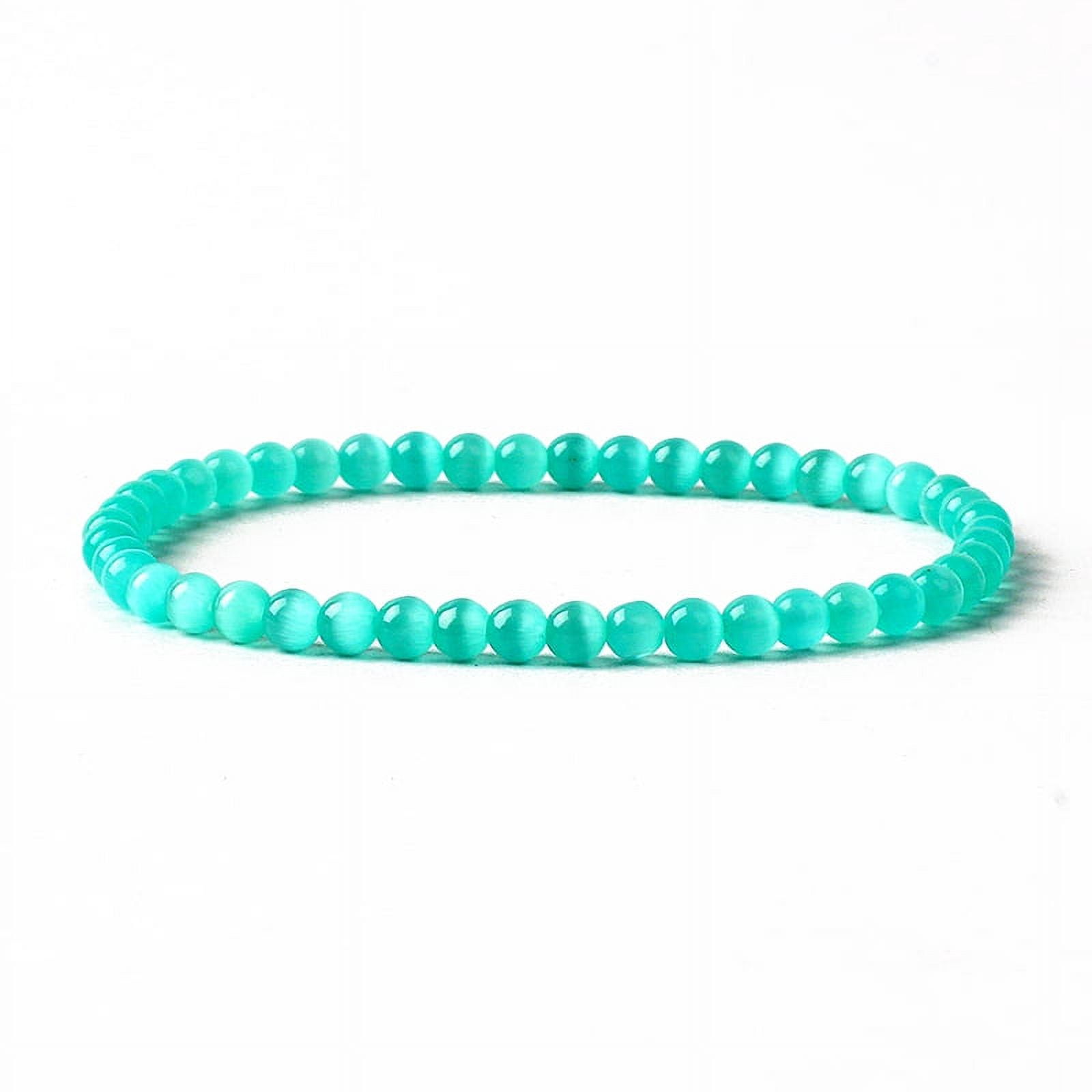 4MM Blue Crystal Tiny Beads Bracelets For Women Green Bead Natural ...