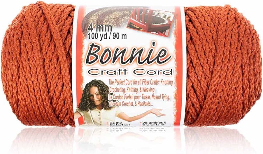 4MM Bonnie Cord 100 Yards Rust Macrame Cord - Walmart.com