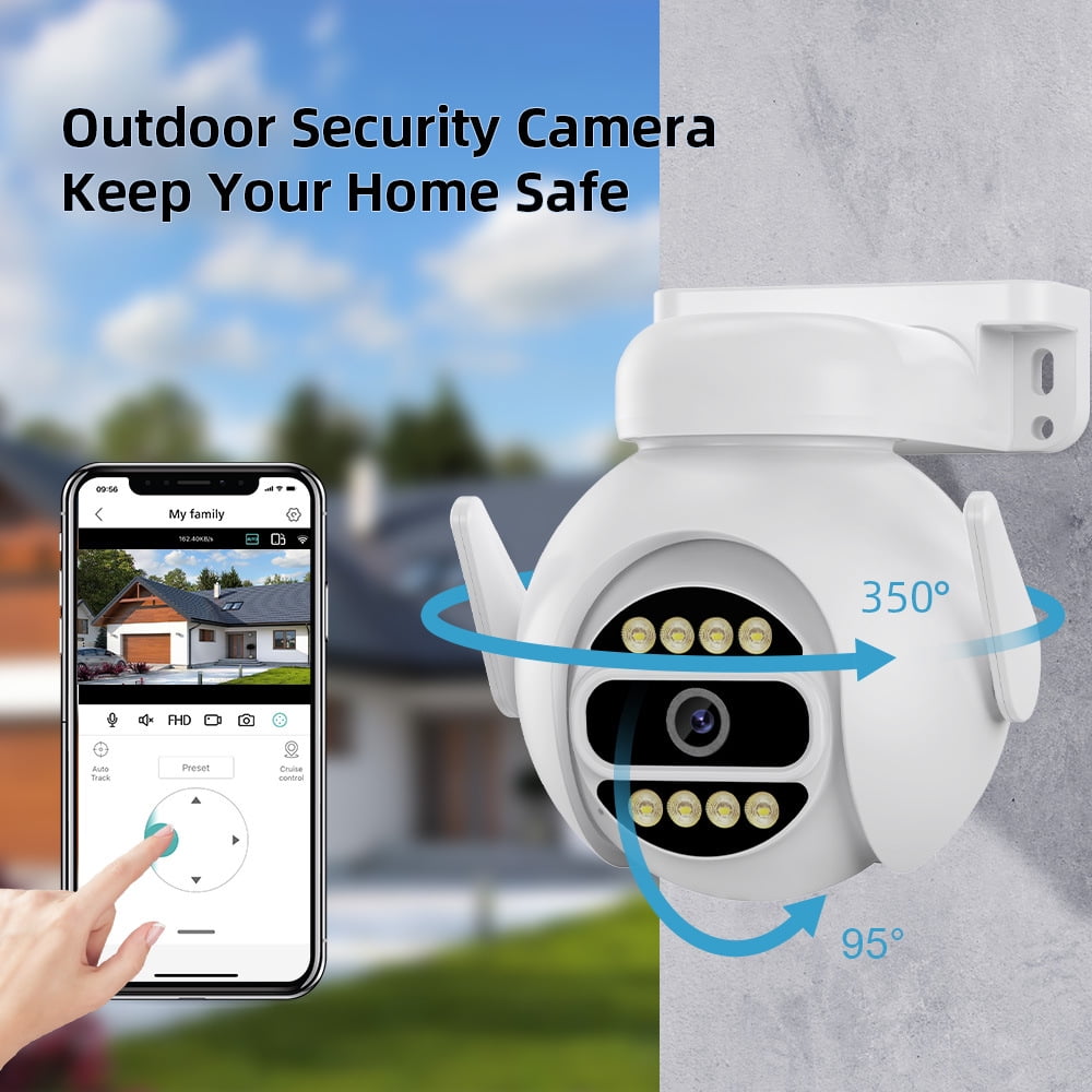 4MP 1440P V380/iCsee/icam365 APP Full Color Dual Light Source Wireless ...