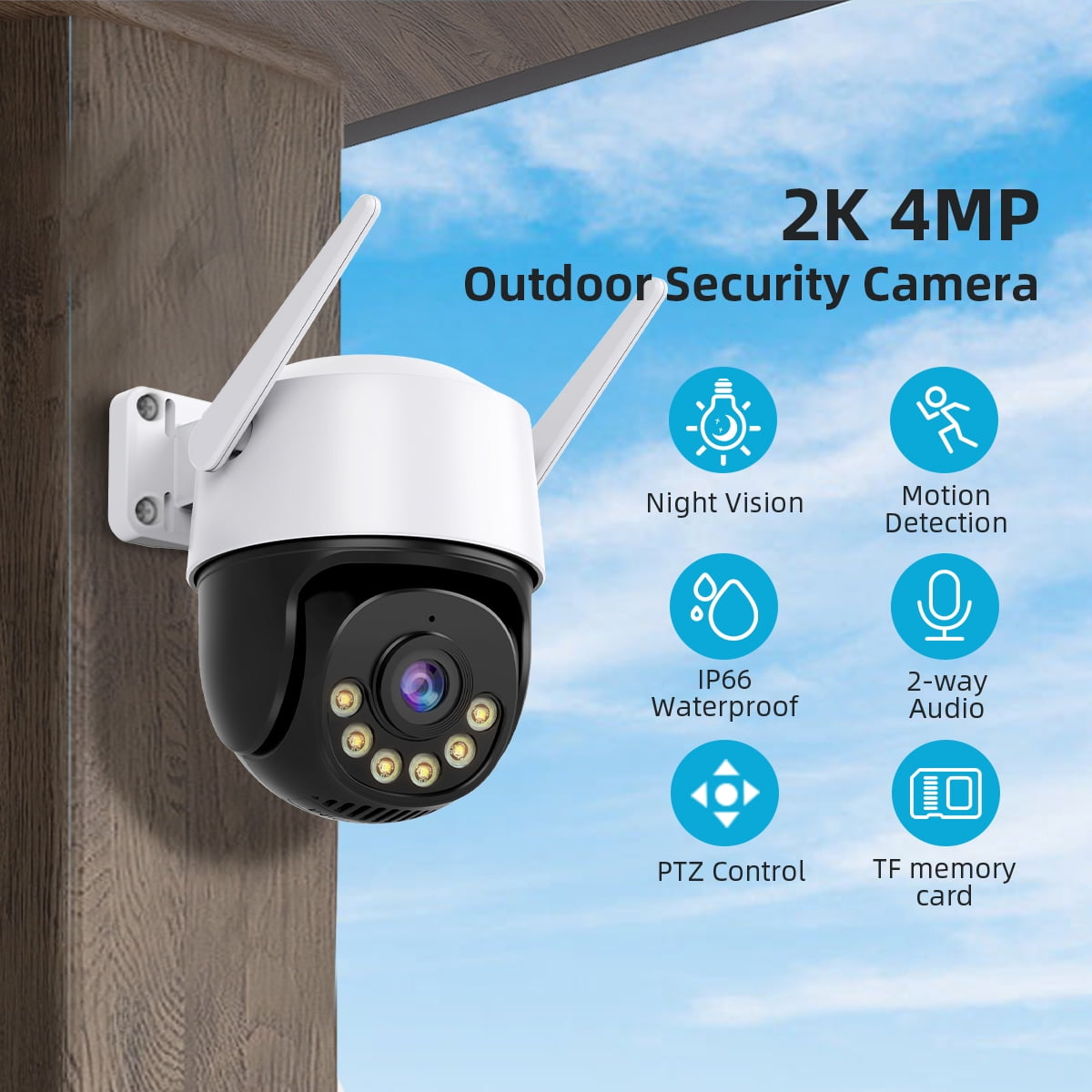 4MP IP Camera Speed Dome Auto Tracking PTZ Camera 1080P Smart Home ...