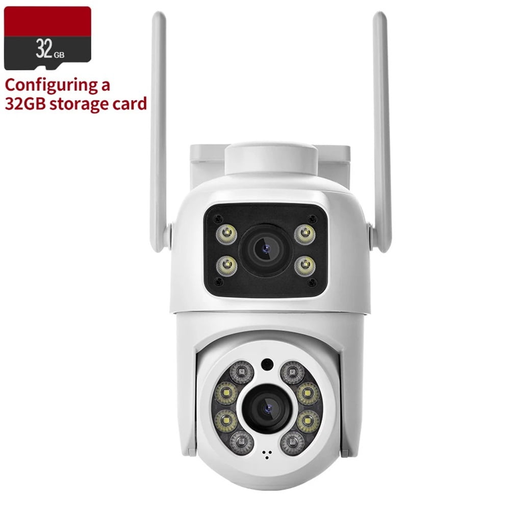 4MP Outdoor Surveillance Camera Dual Lens Dual Screen AI Auto Tracking ...