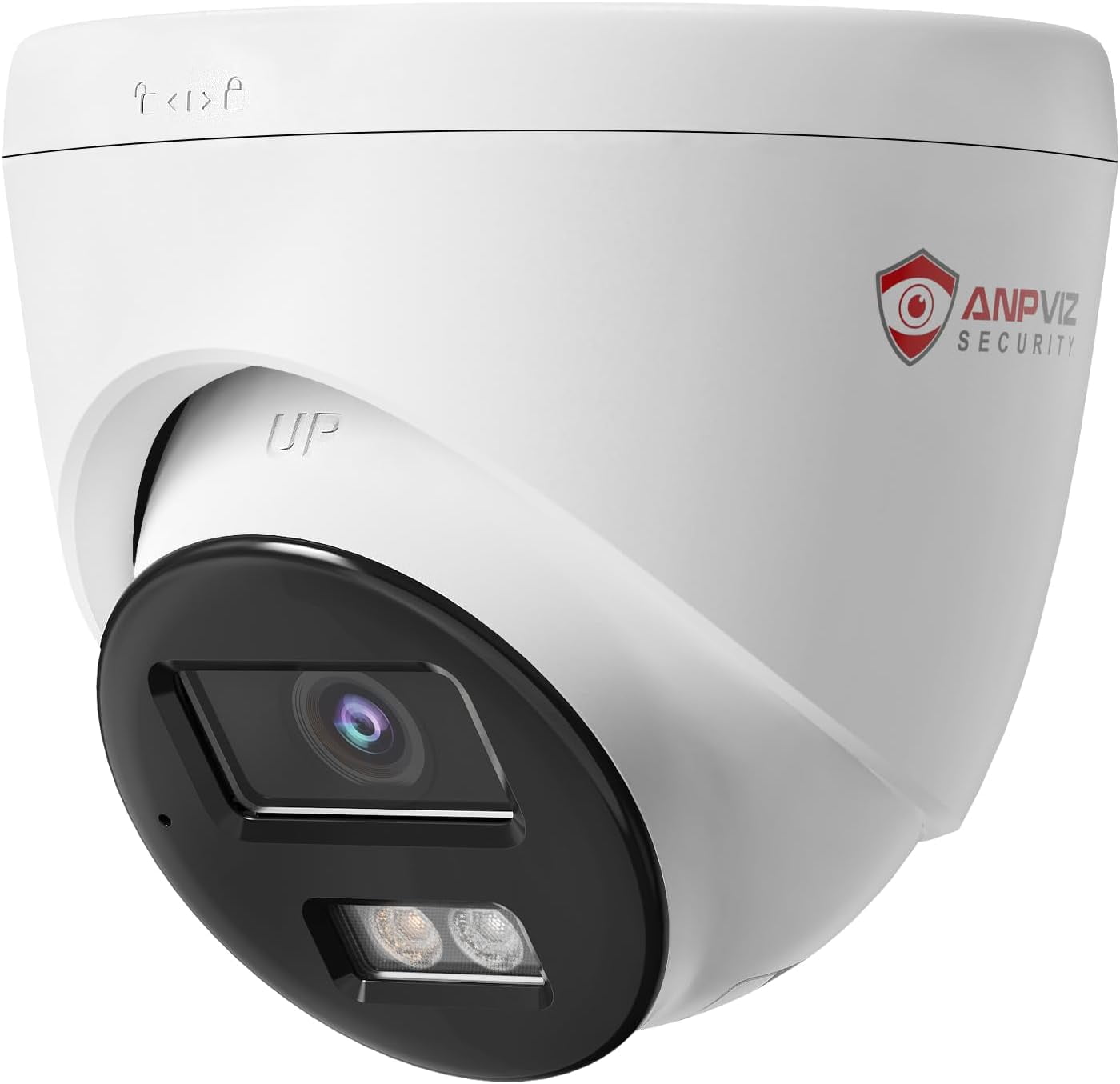 4MP Wired PoE IP Camera with Mic, Turret IP Security Camera Outdoor ...