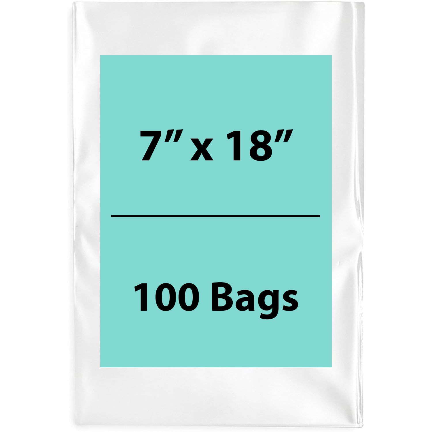 4Mil Clear Flat Open Top Poly Bags LDPE Packaging - 7"X18" & (100 Bags ...