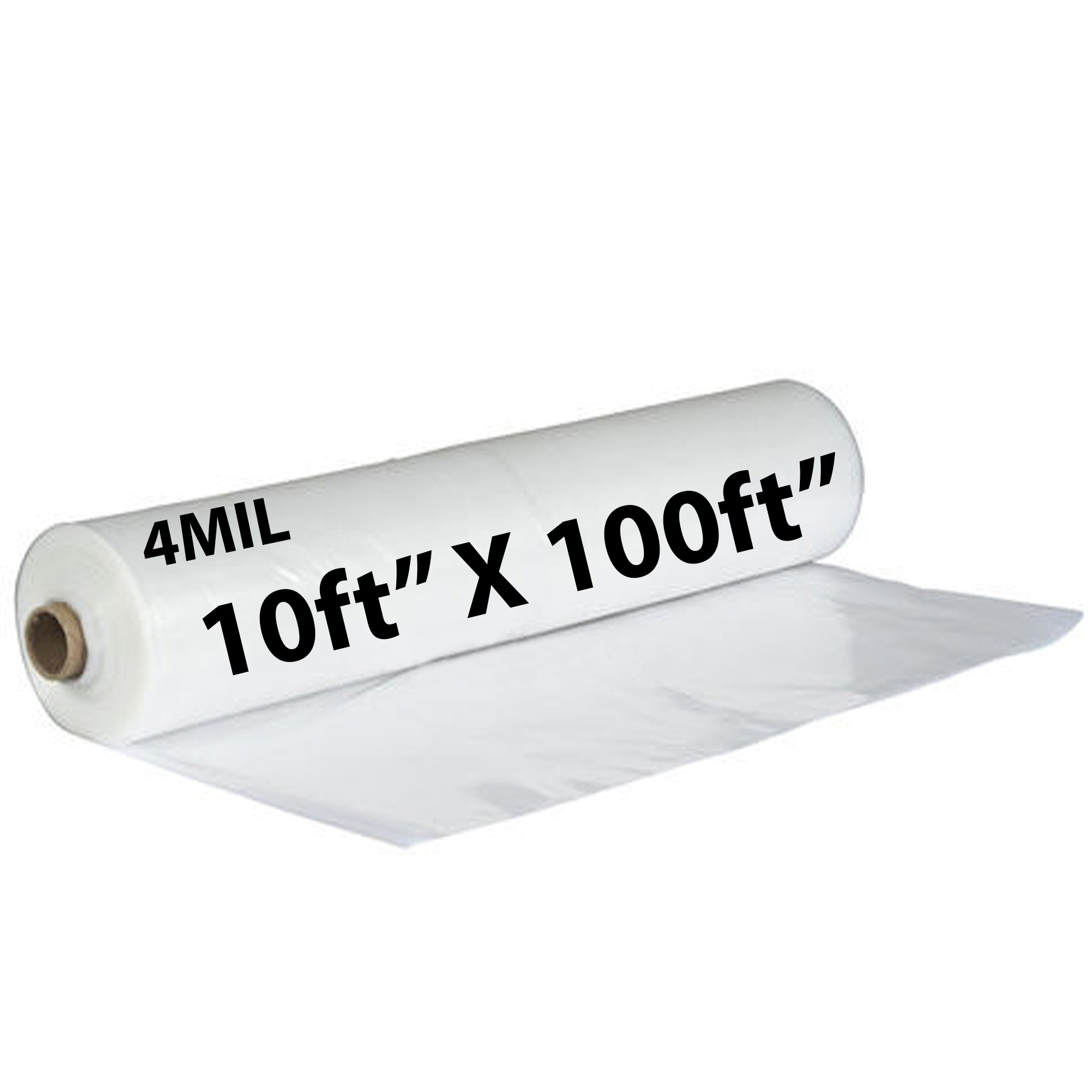 4Mil Clear LDPE Plastic Sheeting Tarp - (10ft x 100ft) - Recyclable and ...