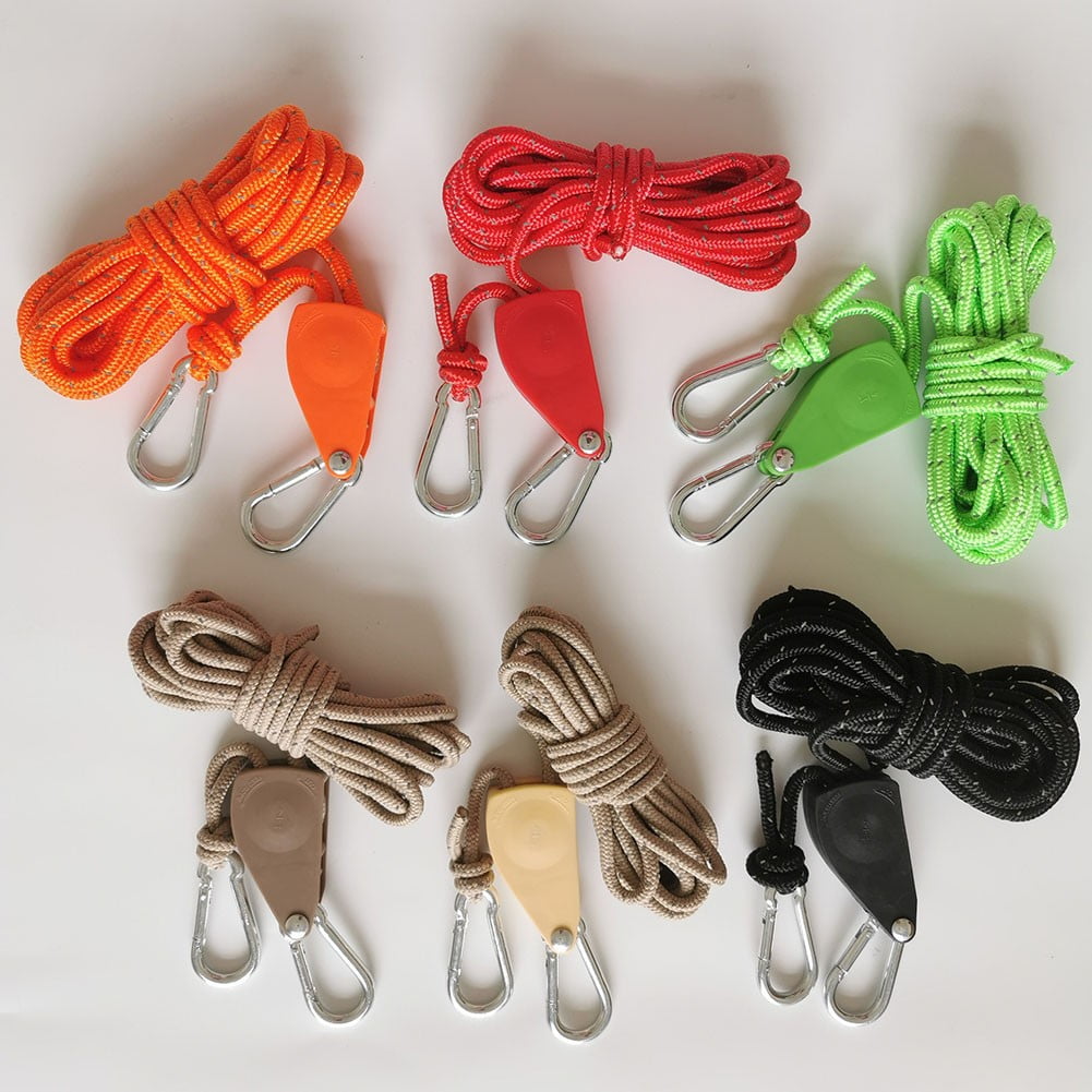 4Mm 2M Pulley Windproof Rope Camping Canopy Tent Rope Lamp Adjustable ...