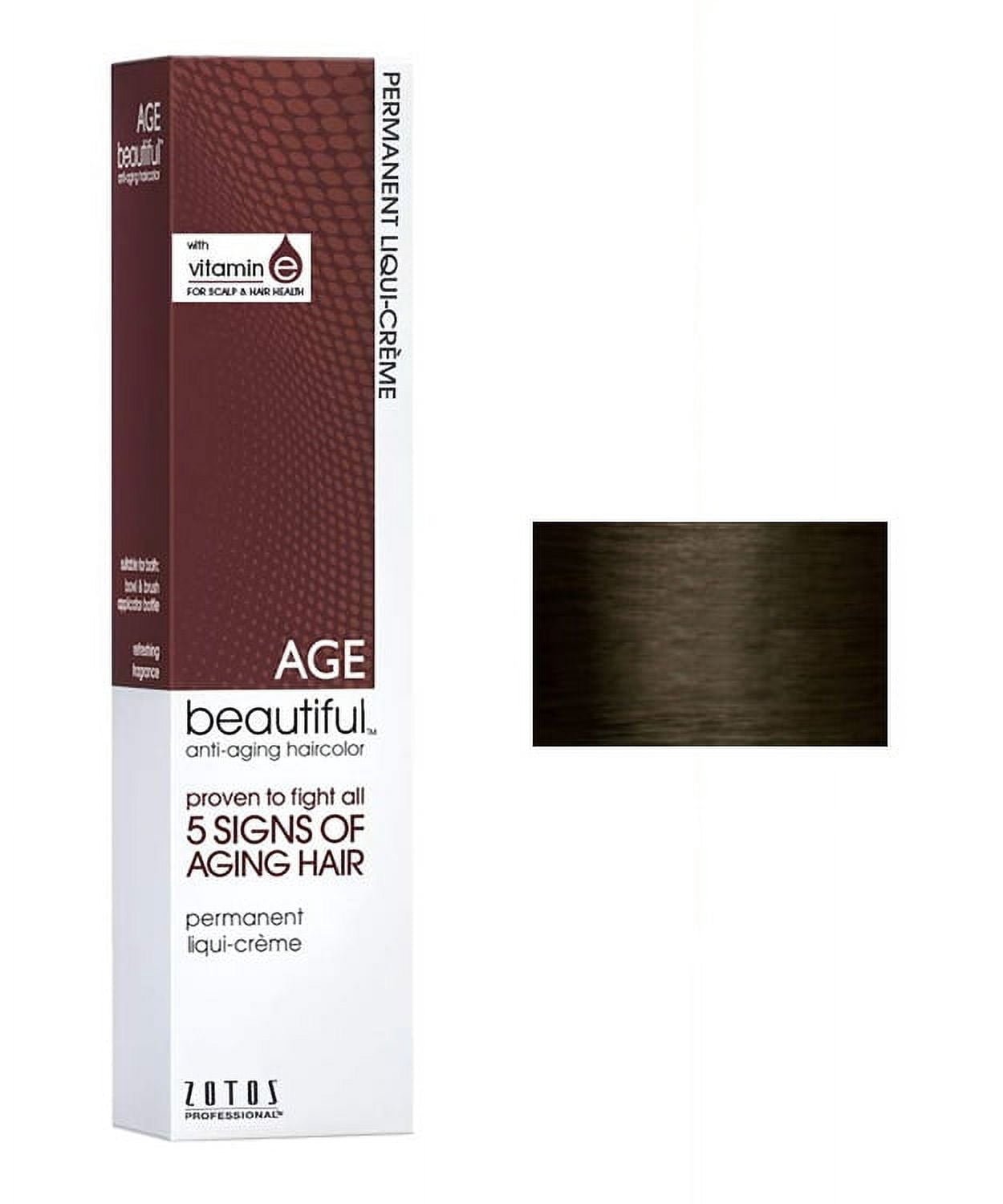 4NN - Dark Intense Brown , Zotos Pro Age Beautiful Permanent Liqui ...