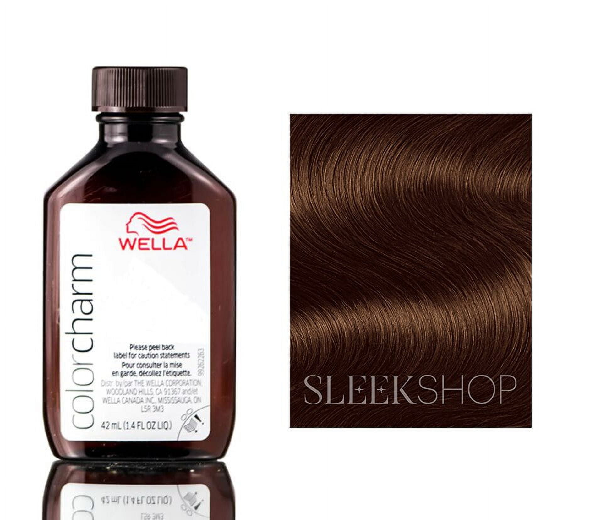 4NW - Medium Natural Warm Brown , Wella Color Charm LIQUID Permanent ...