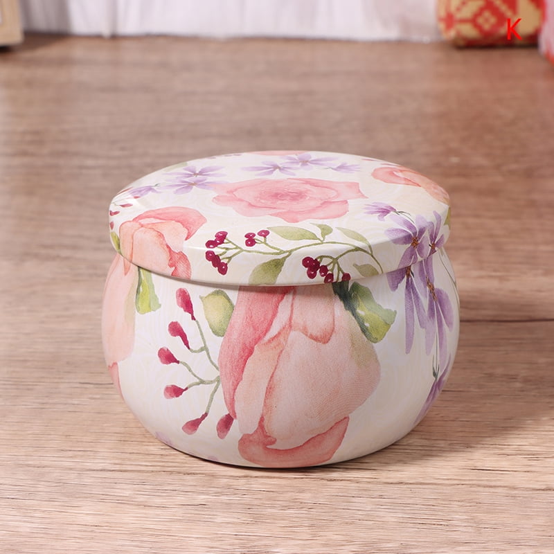 4OZ Sealed Jar Metal Candle Tin Jars Candy Box Rose Tea Pot Jewelry ...