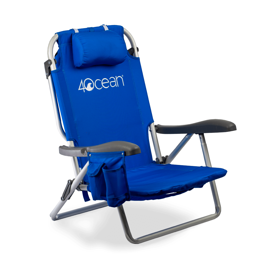 4Ocean Collapsible & Foldable Beach Chair for Adults with Cooler ...