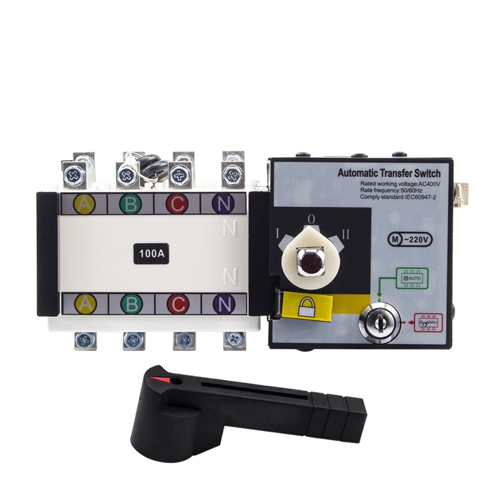 4P 100A 100amp ATS Generator Dual Power Automatic Transfer Switch ...