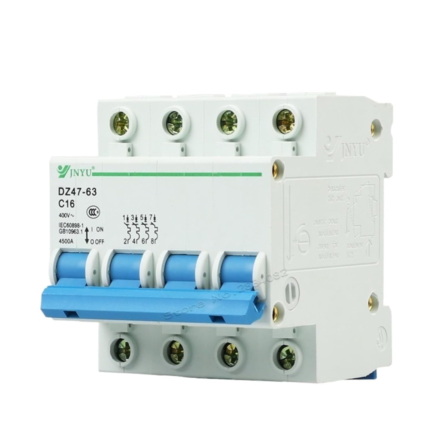 4P 400V Mini Circuit Breaker C Type C Curve Circuit Isolation Protective DZ47 6A 10A 32A 63A 16A ...