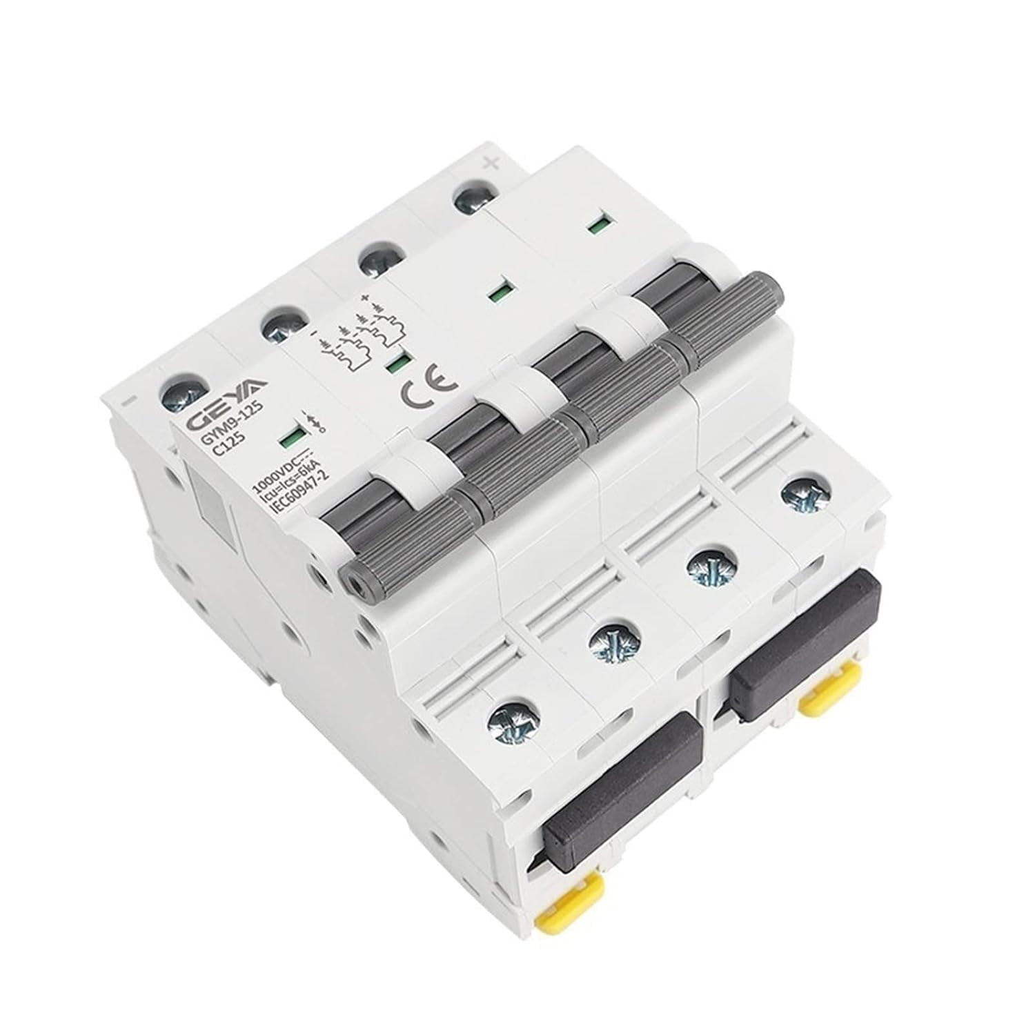 4P 80A 100A 125A DC Breaker Din Rail MCB 6KA 1000VDC Circuit Breaker GYM9-125 for Solar Power ...