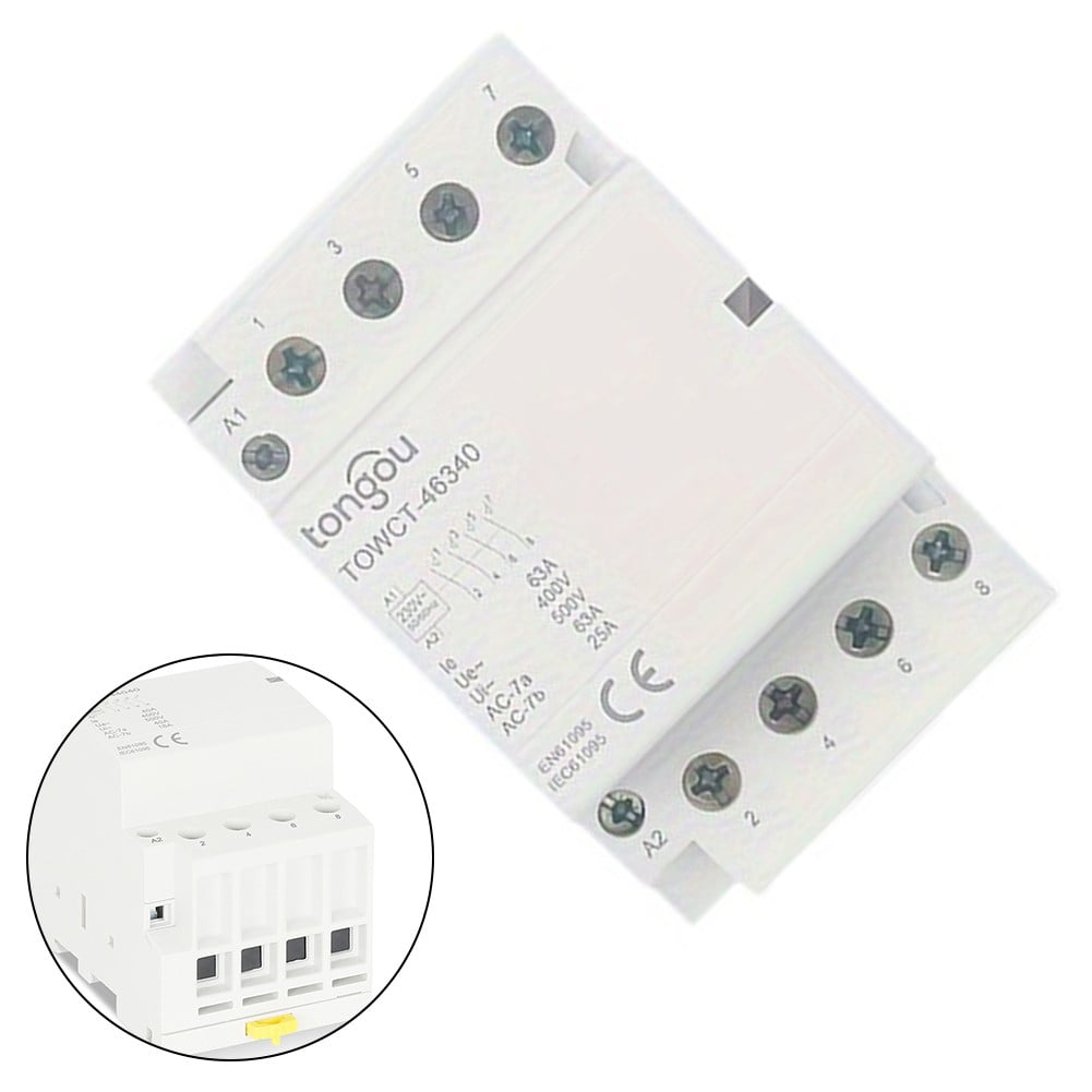 4P Ac Contactor 230V Coil Contactor Load with Mounting Base for Din ...