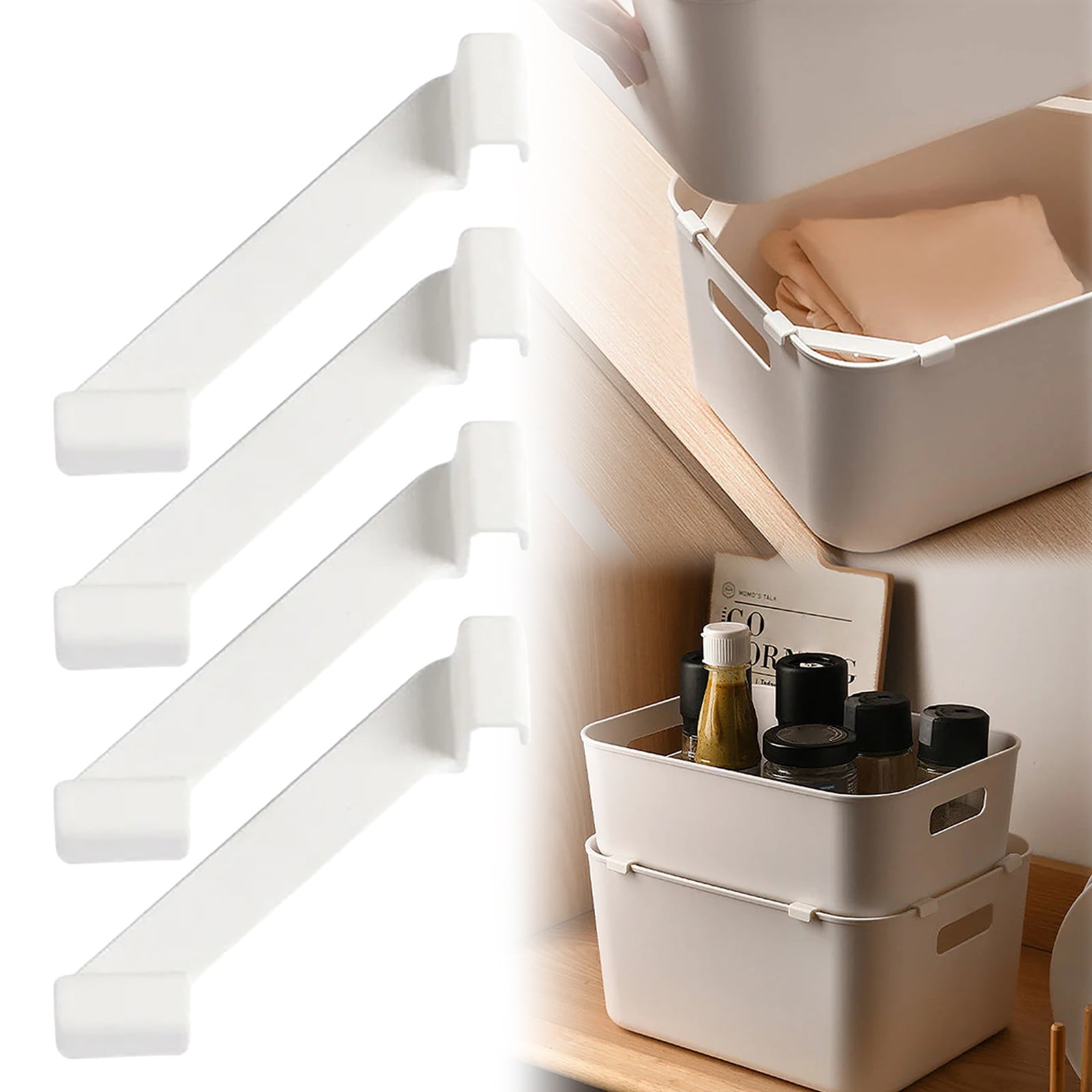 4P CRectangular Storage Frame Stack Organizer Holder Household Storage ...