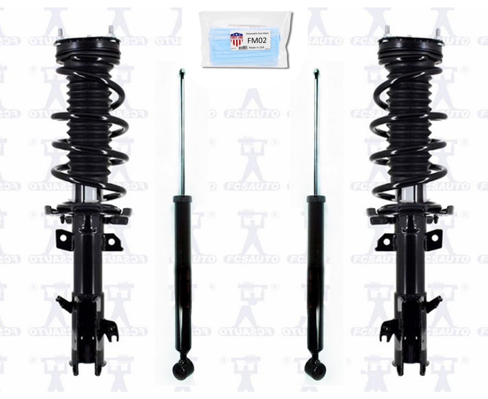 4P Complete Ft Coil Spring Struts for 14-2016 Manual Transmission Ford ...