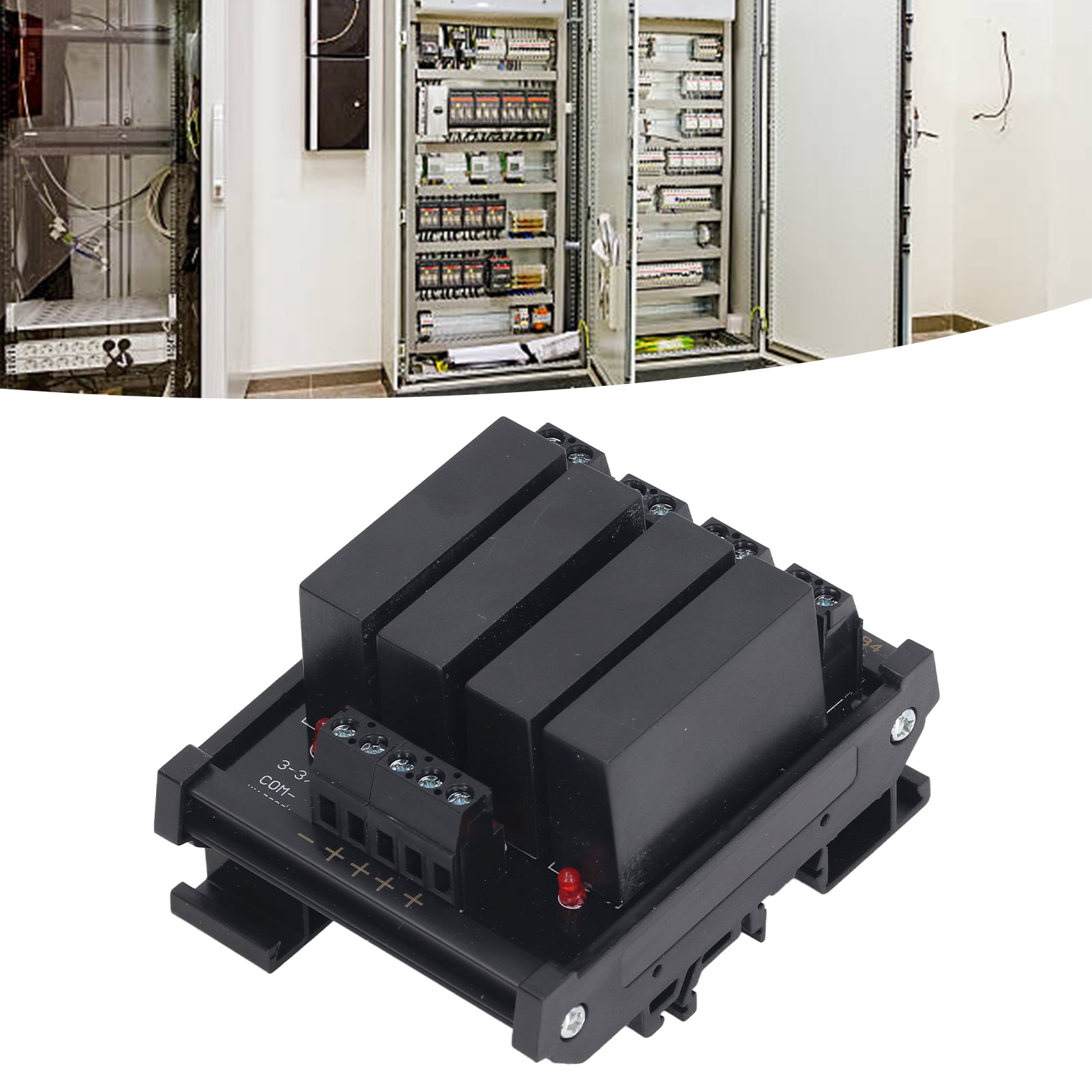 4P DC,DC Relay Module, DIN Rail, 3,32V Input, 5,8A 5,60V Load, Simple ...