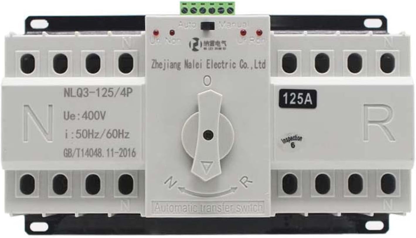 4P Dual Power Automatic Transfer Switch,400V 63/80/100/125A Generator ...