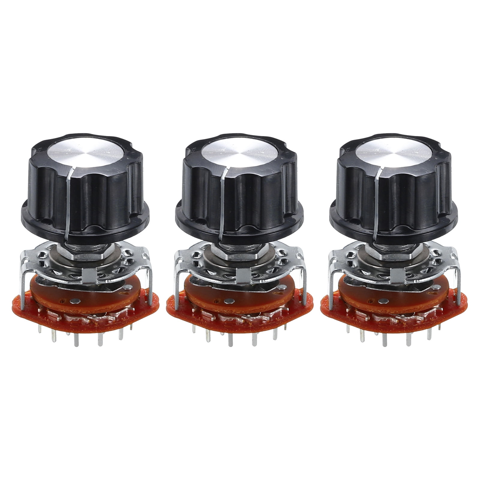 4P3T Rotary Switch 4 Pole 3 Position Band Selector 1 Deck for Radio ...