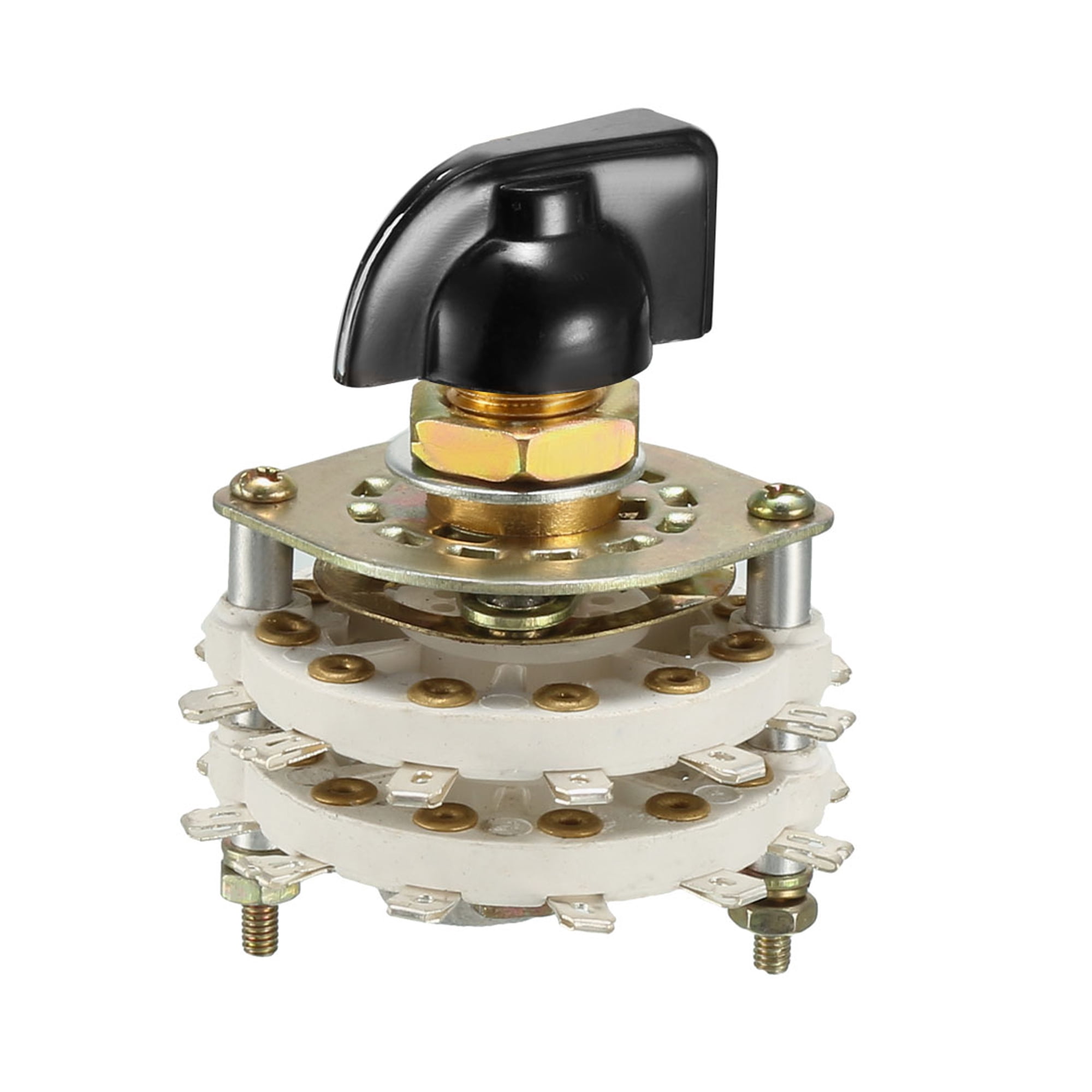 4P5T 4 Pole 5 Position 2-Deck Band Channel Rotary Switch Selector with ...