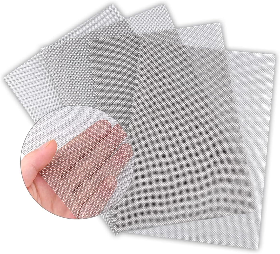 4PACK 11.8"X8.2"Stainless Steel Woven Wire Mesh Never Rust, Air Vent ...
