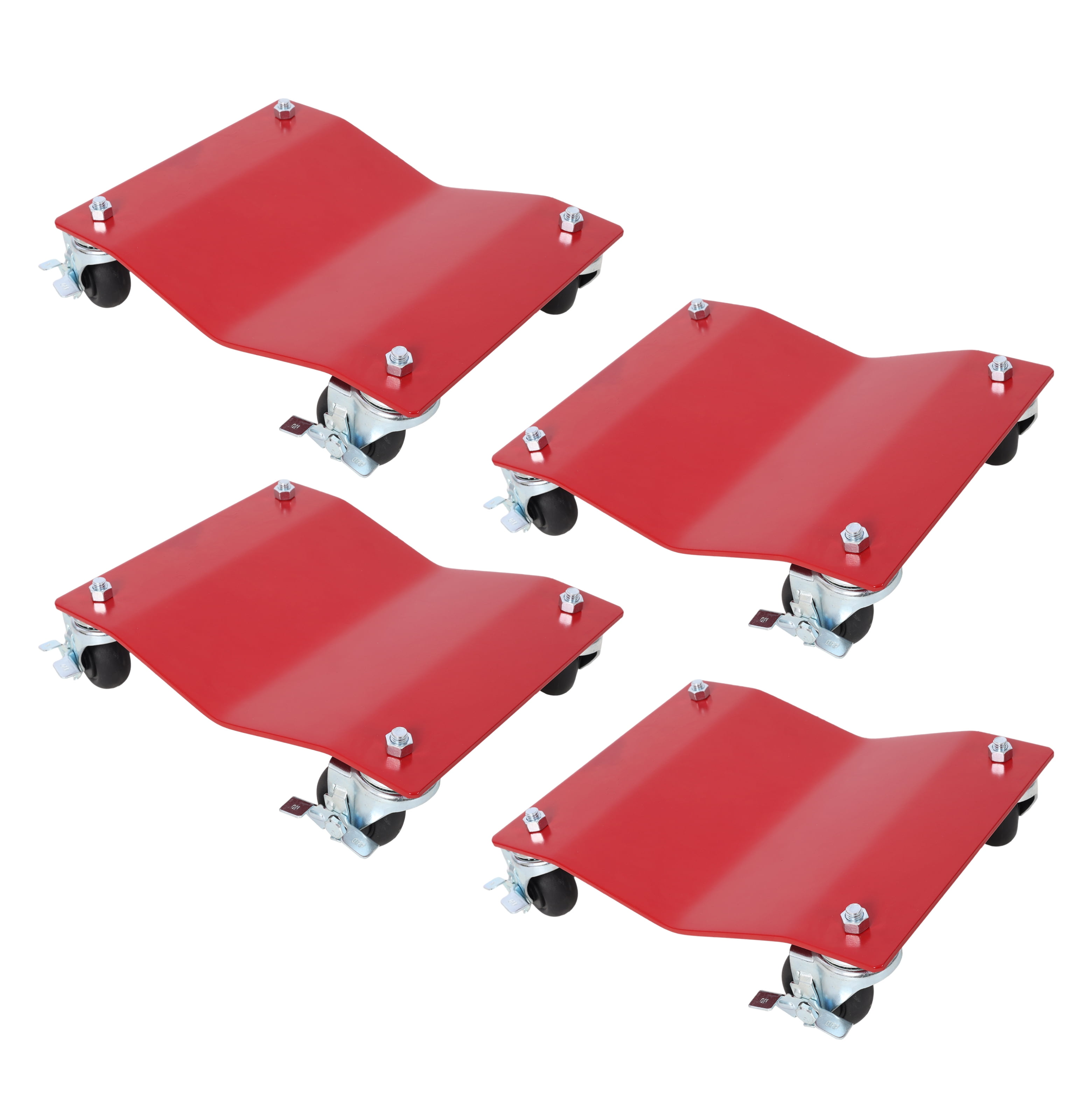 4PACK 2500lbs Capacity Professional Steel Vehicle Dollies,Heavy Duty ...