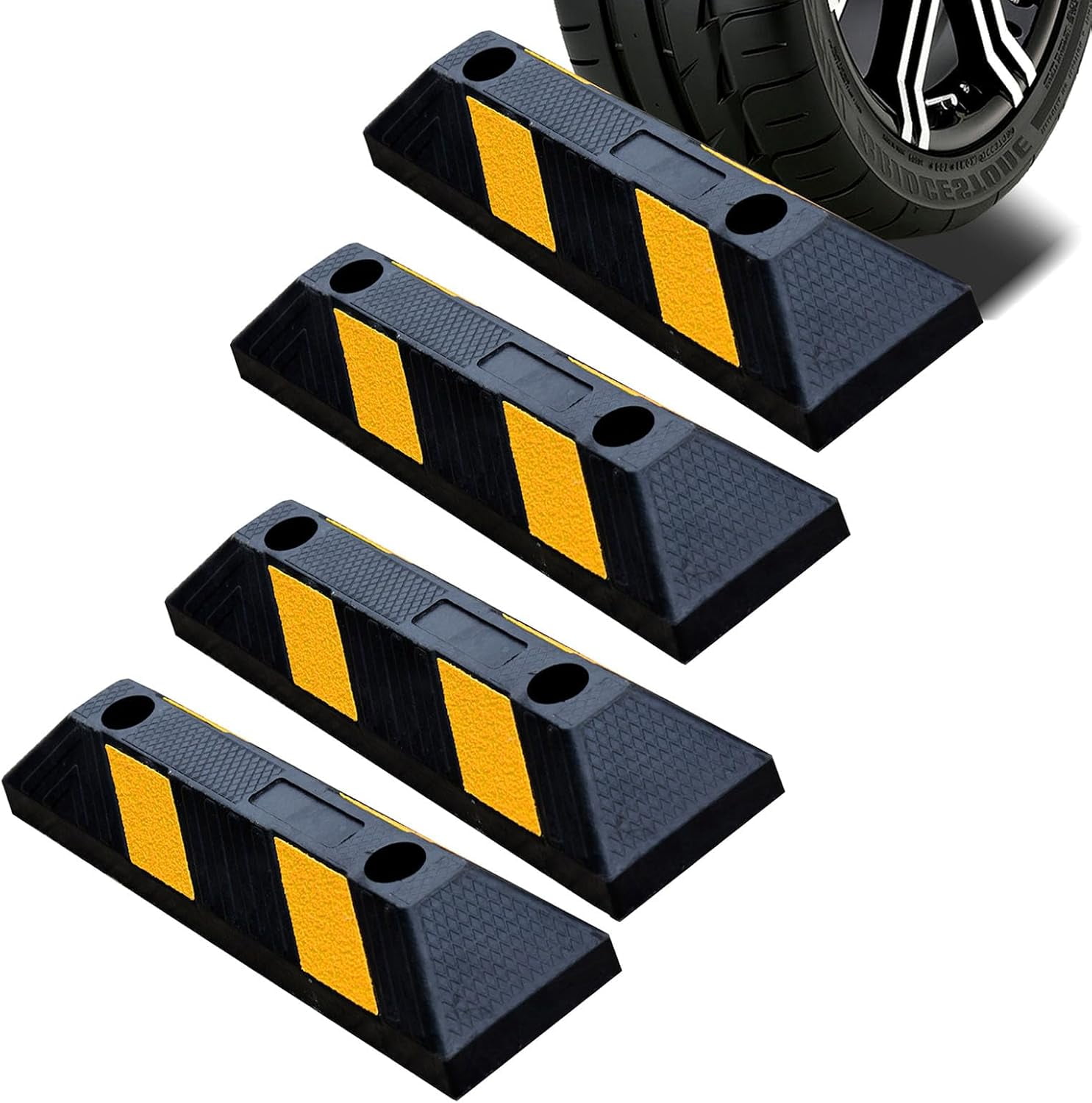 4PACK Curb Parking Stoppers for Garage Bumpers Parking car - 20.8 ...