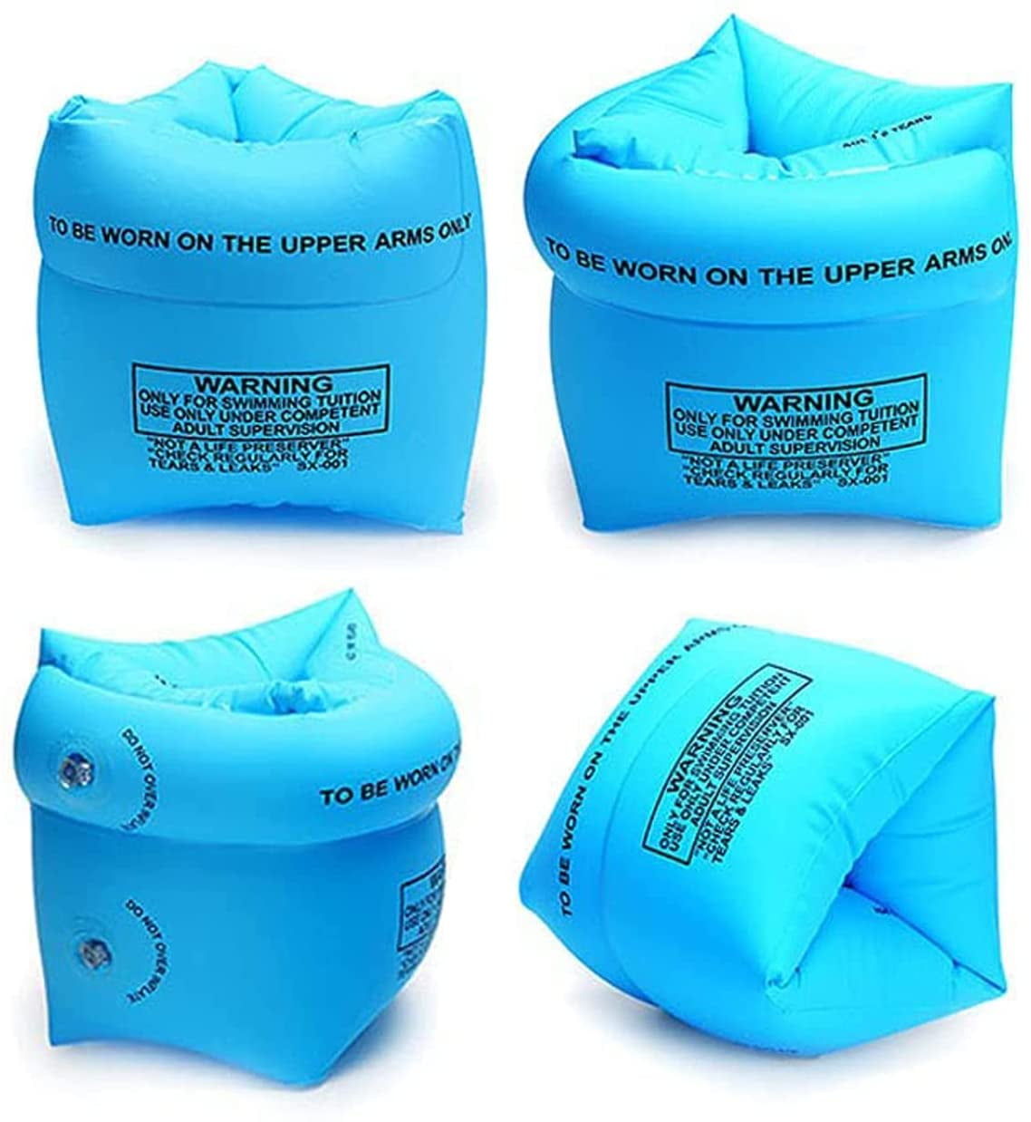 4PACK Inflatable swimming armbands, Float roll-up sleeves Swimming arm ...