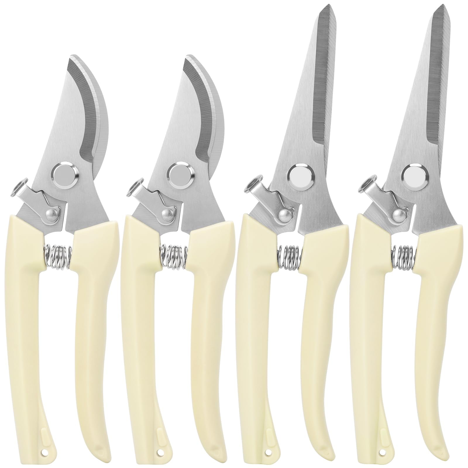 4PACK Pruning Shears, Stainless Steel Garden Shears, Sharp Handhled ...