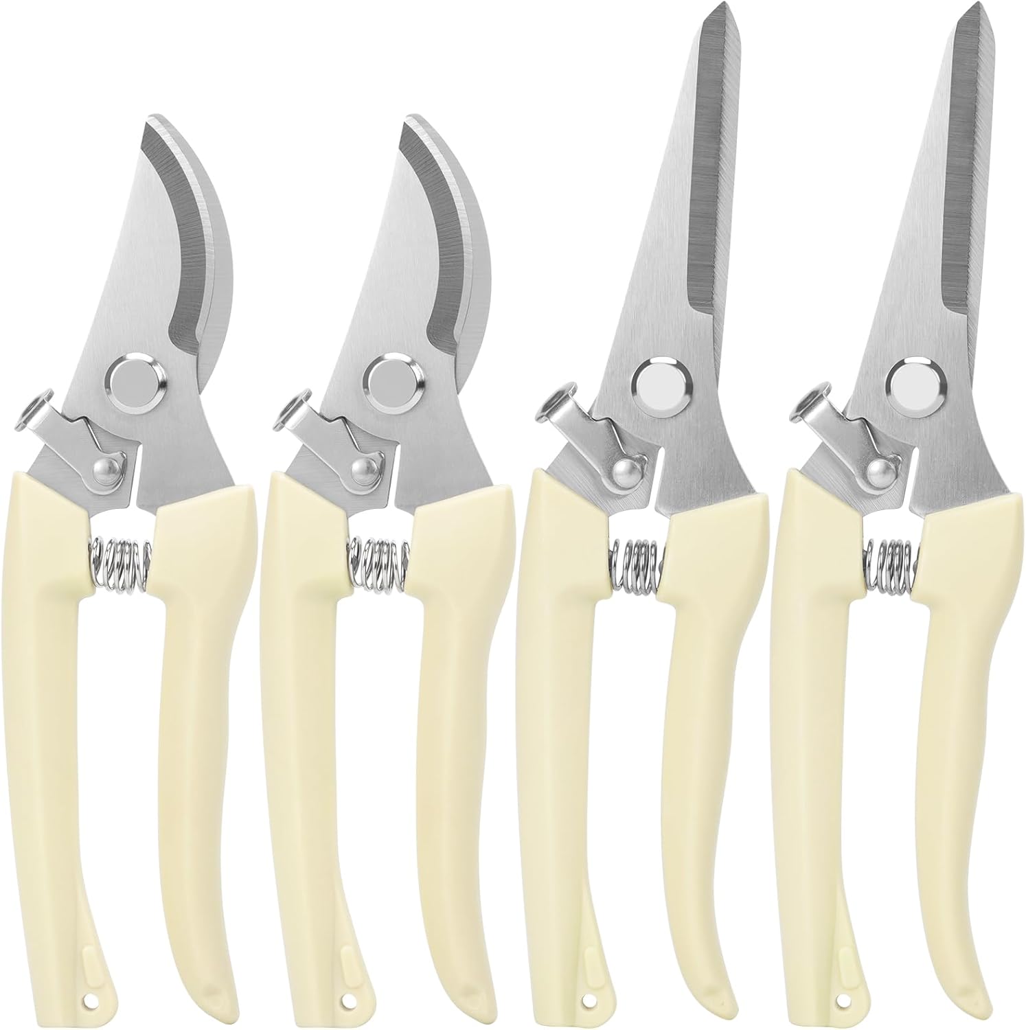 4PACK Pruning Shears, Stainless Steel Garden Shears, Sharp Handhled ...