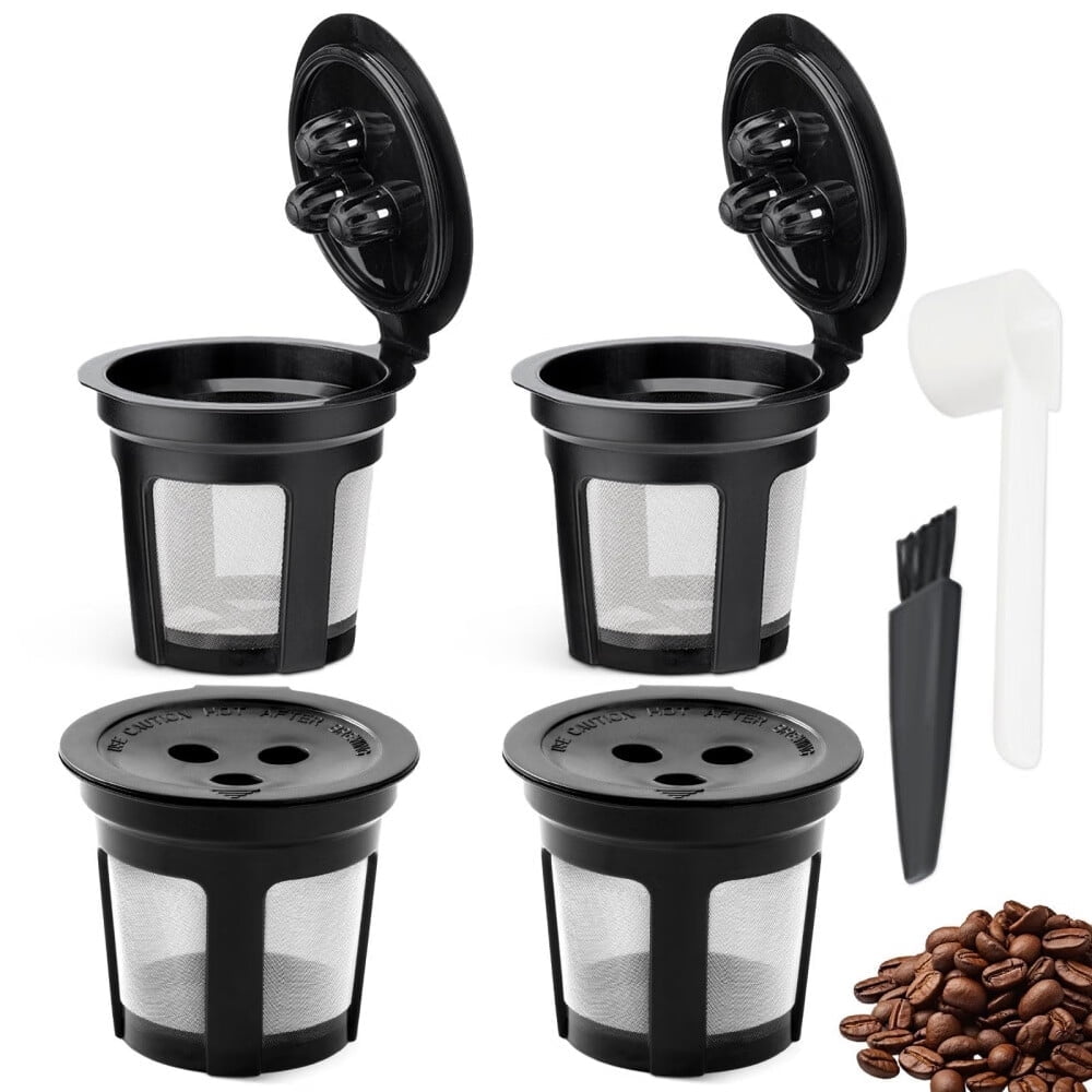 4PACK Reusable K Cups for Ninja Dual Brew Coffee Makers CFP201,CFP300 ...