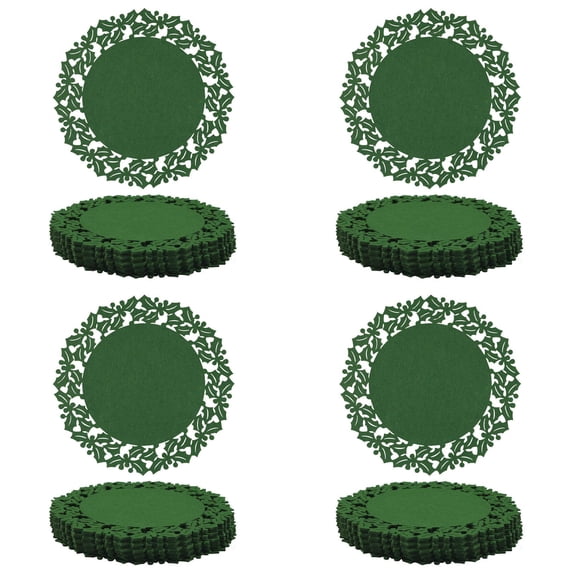 4PACK Round Felt Placemats Heat Resistant Non-Slip Table Mats – Fun ...