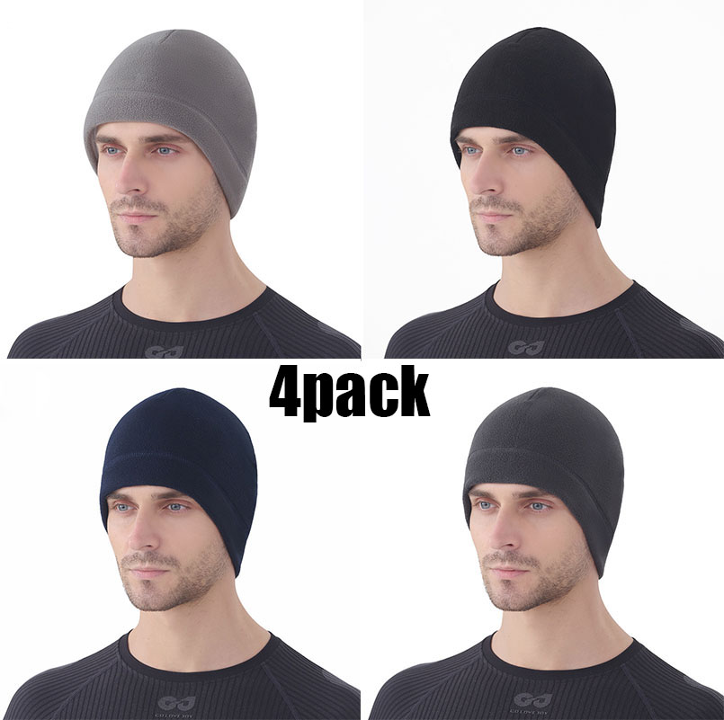 4PACK Thermal Skull Cap Helmet Liner-Winter Helmet Liner Skull Cap ...