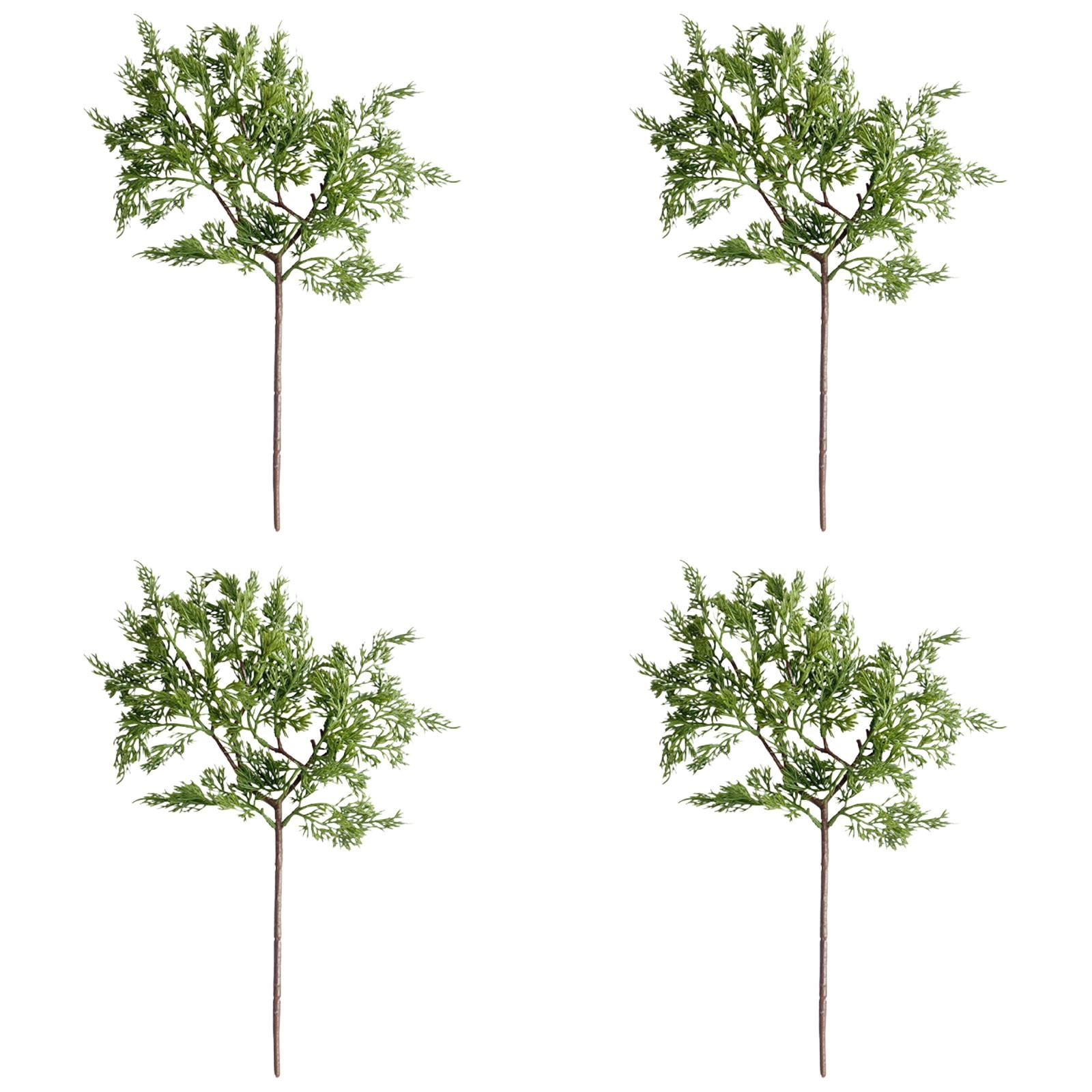 4PC 17 Inches Christmas Cedar Branches, Cedar Artificial Christmas ...