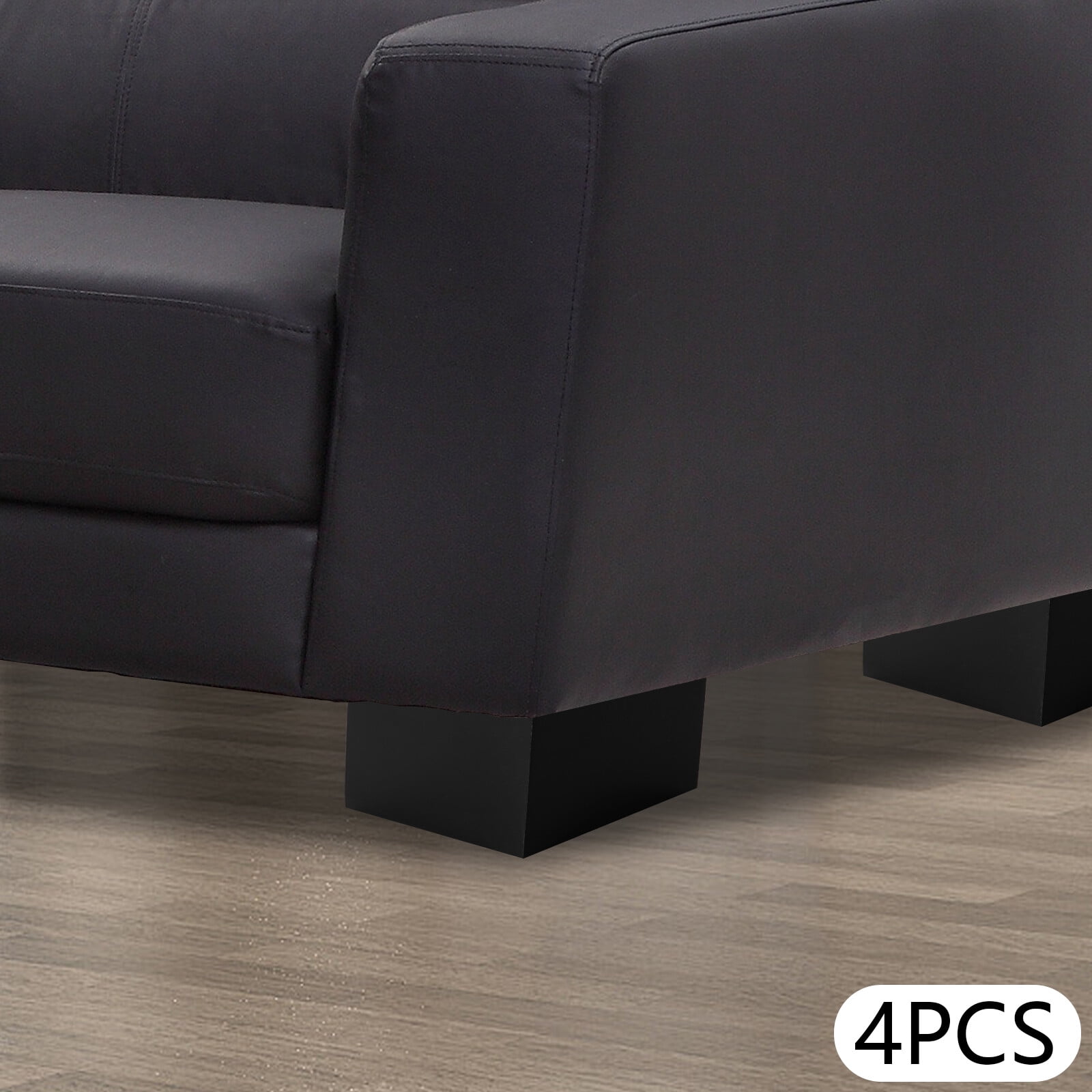 4PC 5.9in Black L-Shaped Legs 330lbs Weight Support Pine Wood Table ...