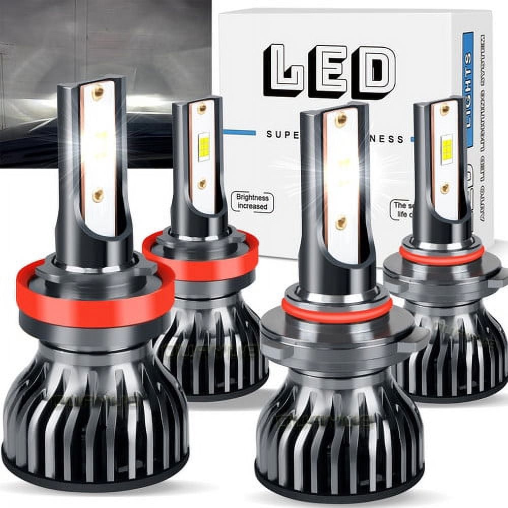 4PC 6000K LED Headlight High Low Beam Bulbs Kit Bright for 2011-2013 ...