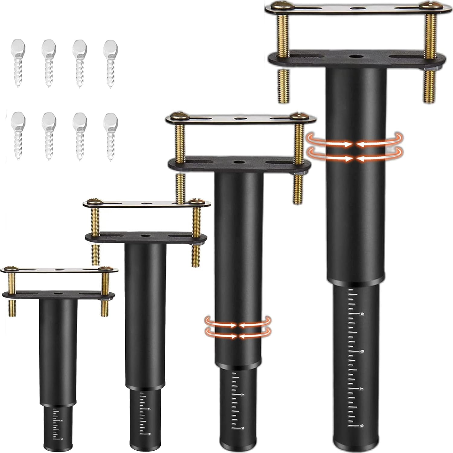 4PC Bed Frame Support Legs Stabilizer Replacement Universal Slat ...