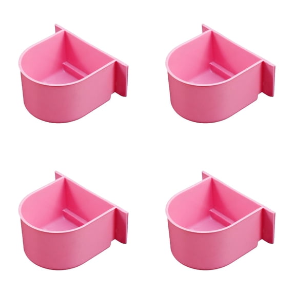 4PC Bird Cage Feeder Food and Water Bowls Set, Container Cups for ...