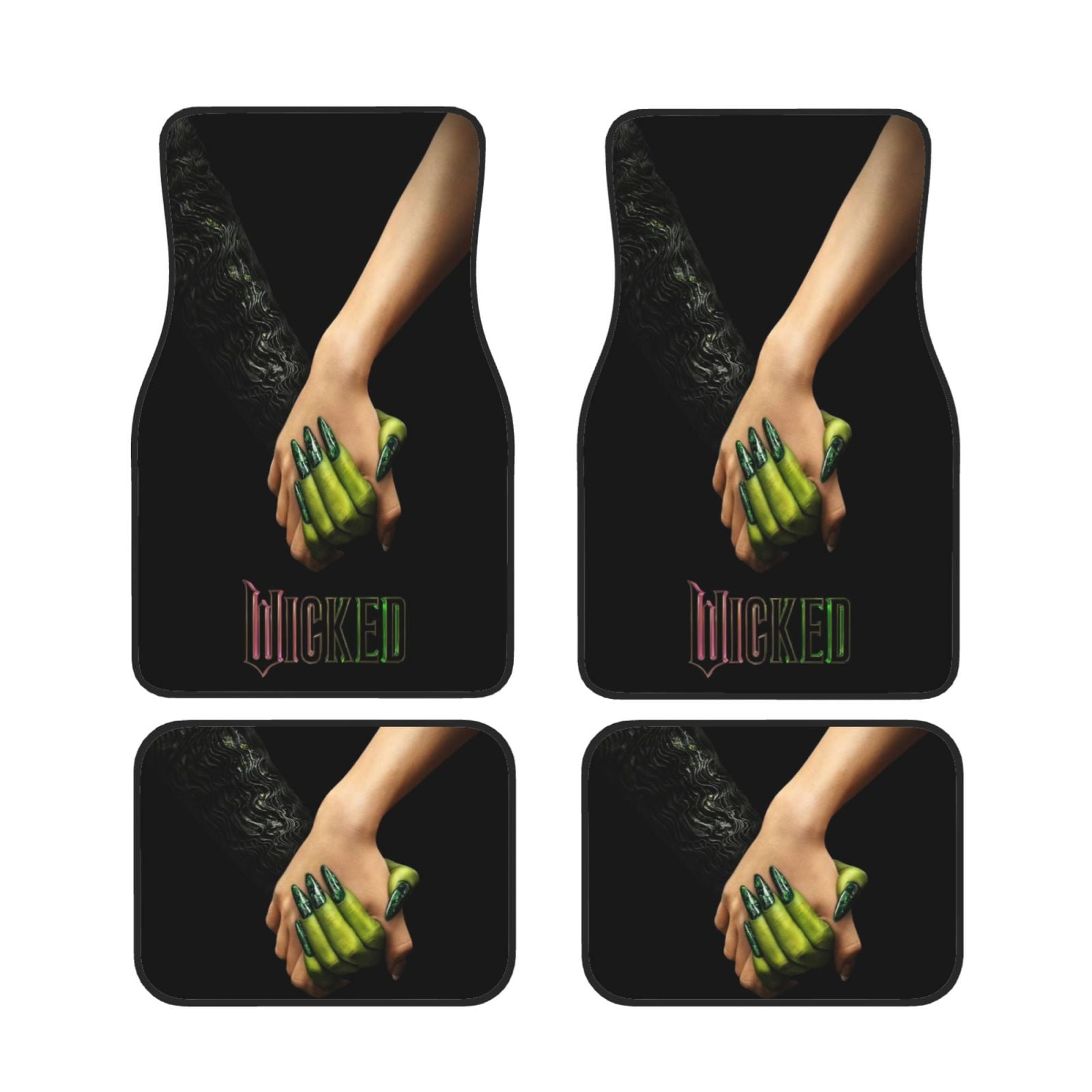 4PC Black Wicked The Musical Car Floor Mats Set Anti Skid Vehicle Floor ...
