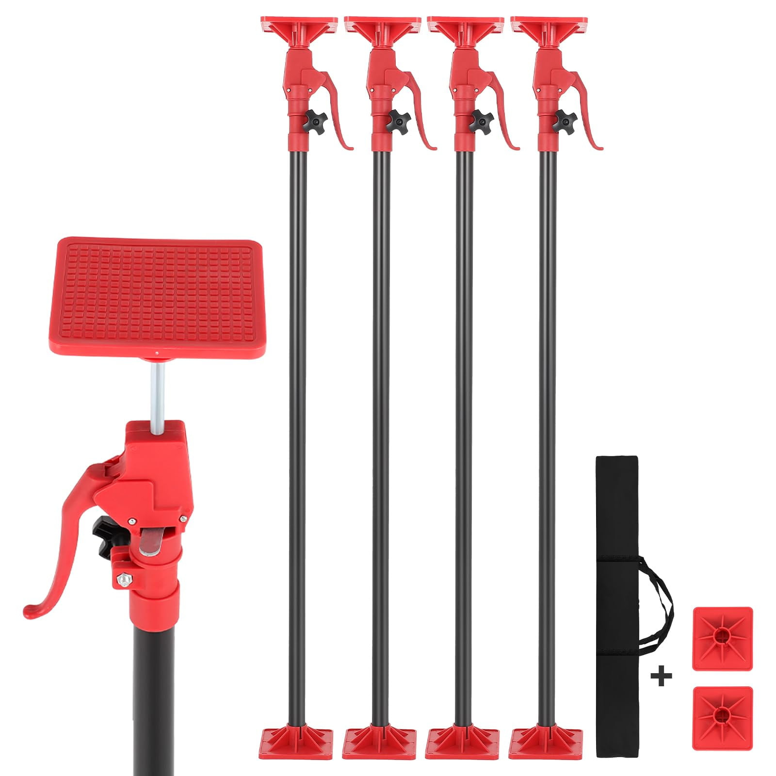 4PC Cabinet Jack Support Pole, 45"-114" Drywall Lifts Support Poles ...