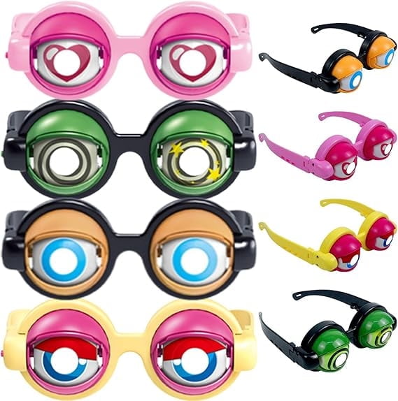 4PC Crazy Eyes Glasses, Googly Eyes Glasses, Novelty Shaking Eye ...